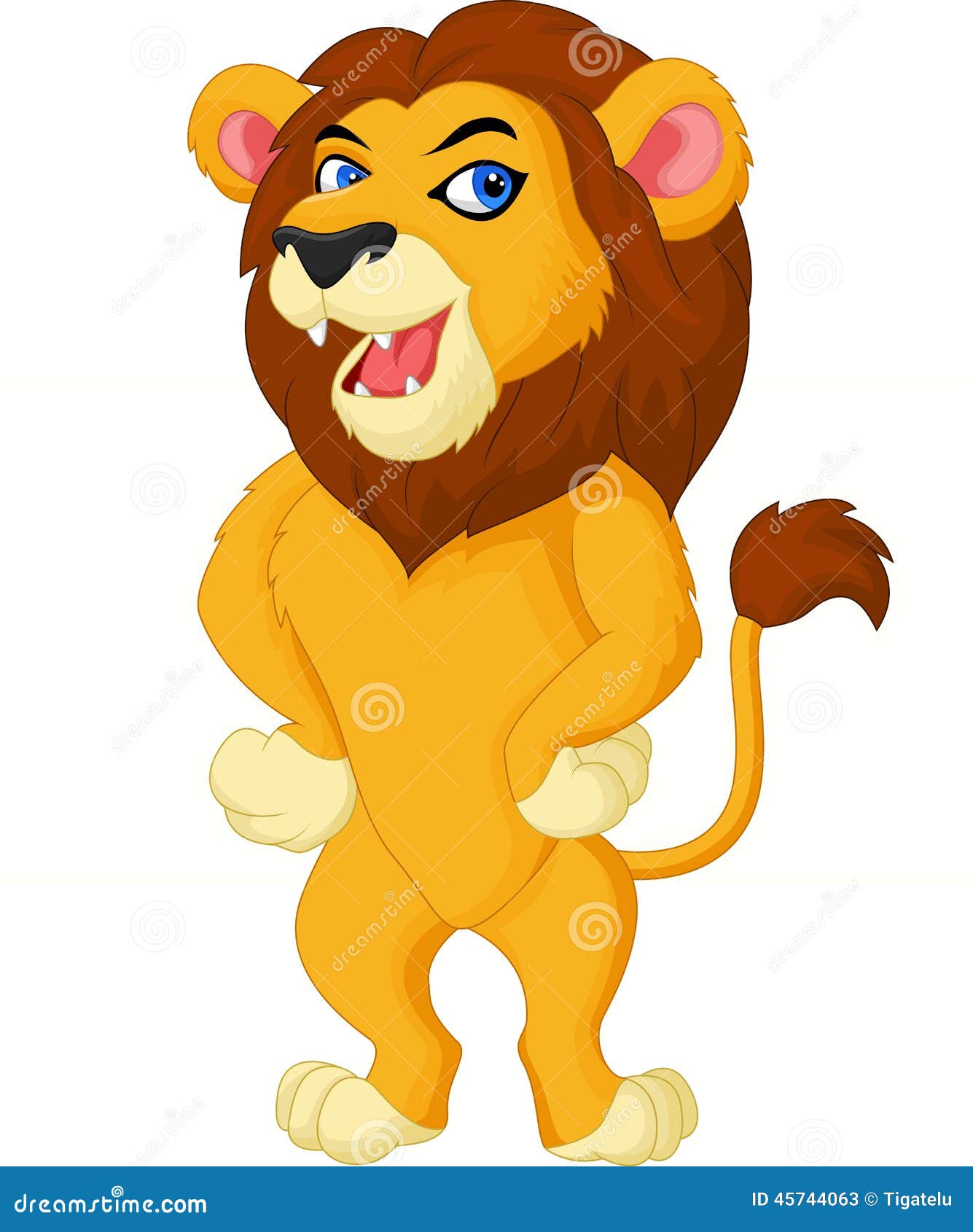 Carton lion posing stock vector. Illustration of male - 45744063