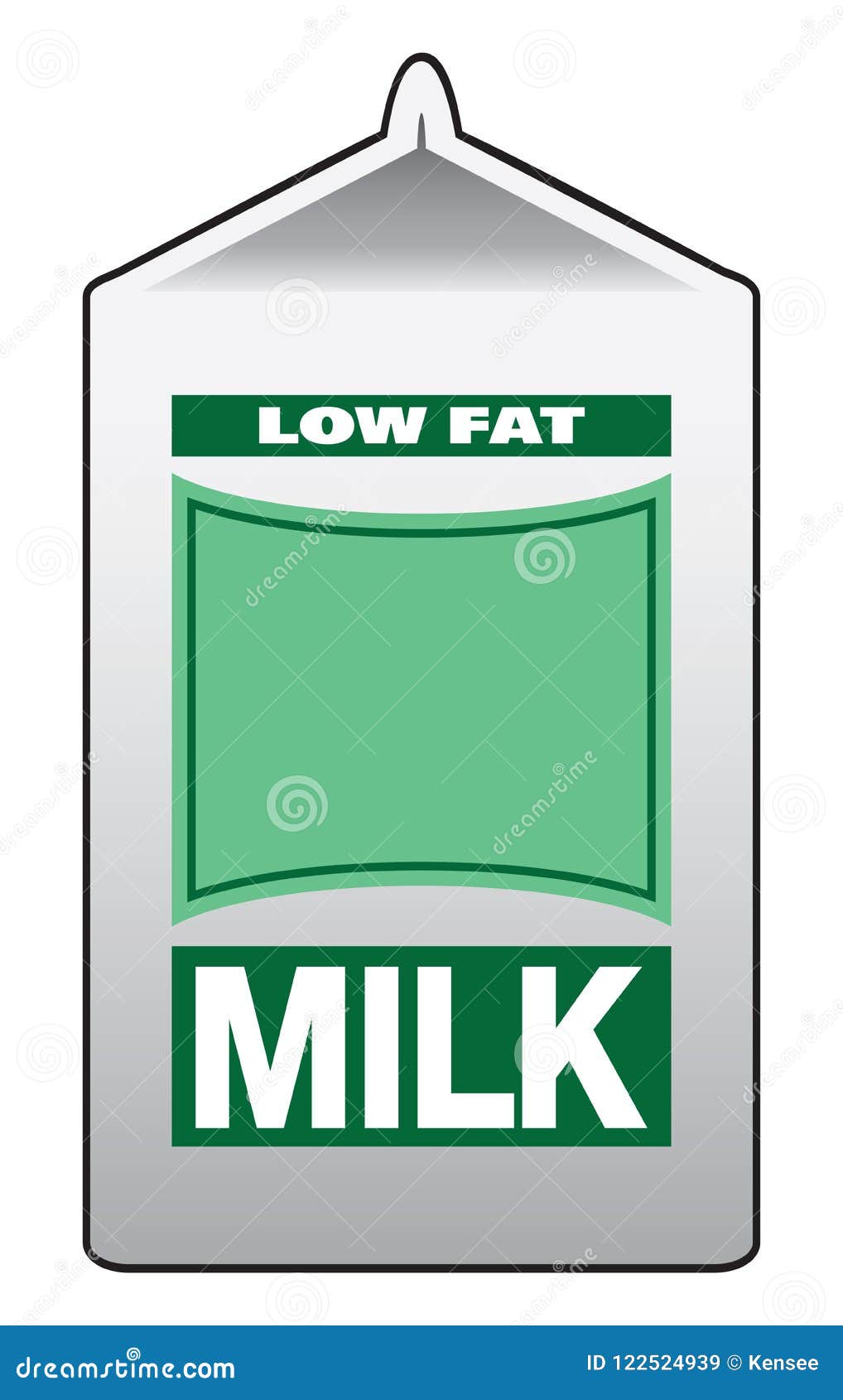 Carton of Low Fat Milk stock vector. Illustration of dairy - 122524939
