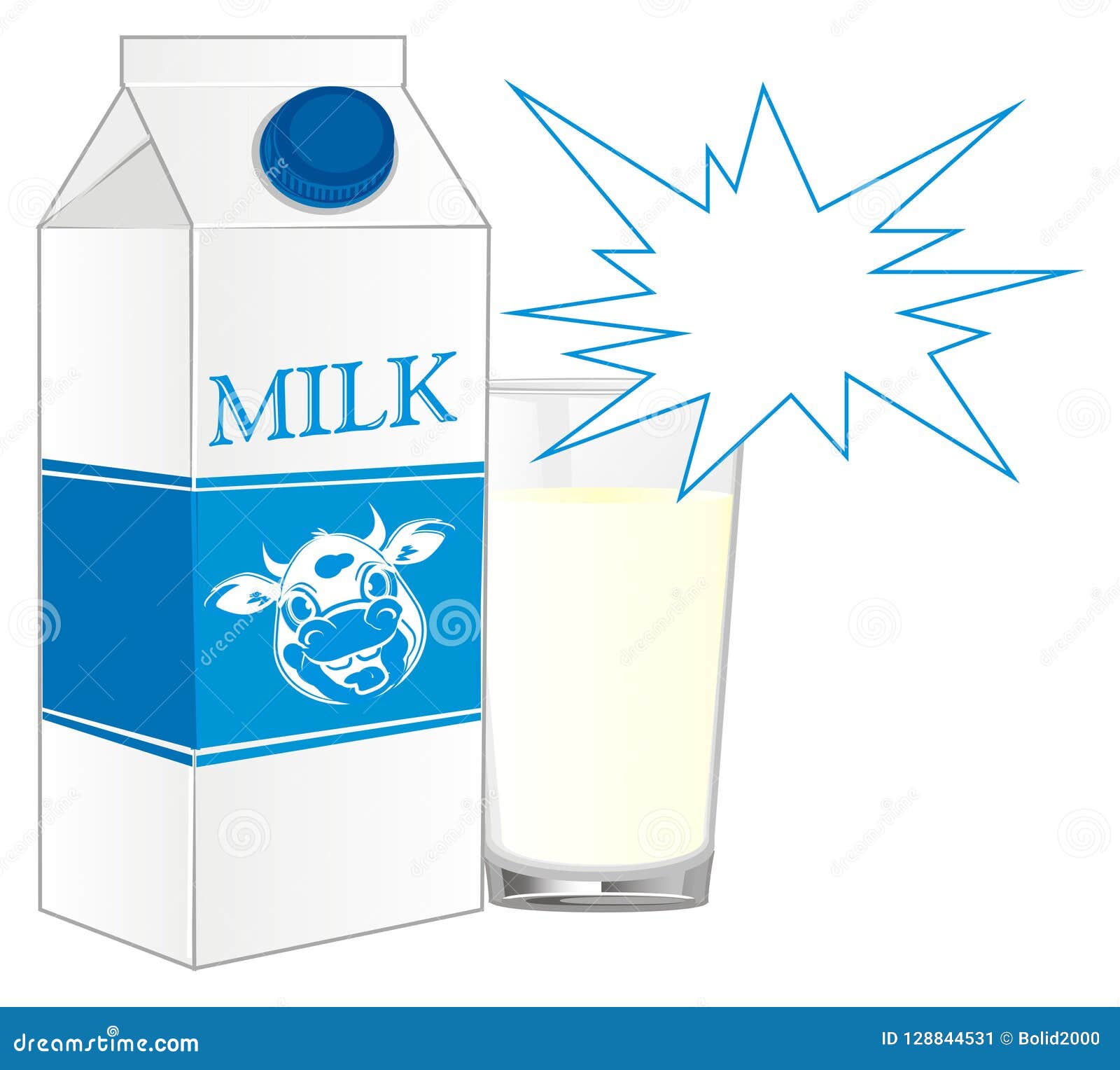 Carton milk and objects stock illustration. Illustration of marketing ...