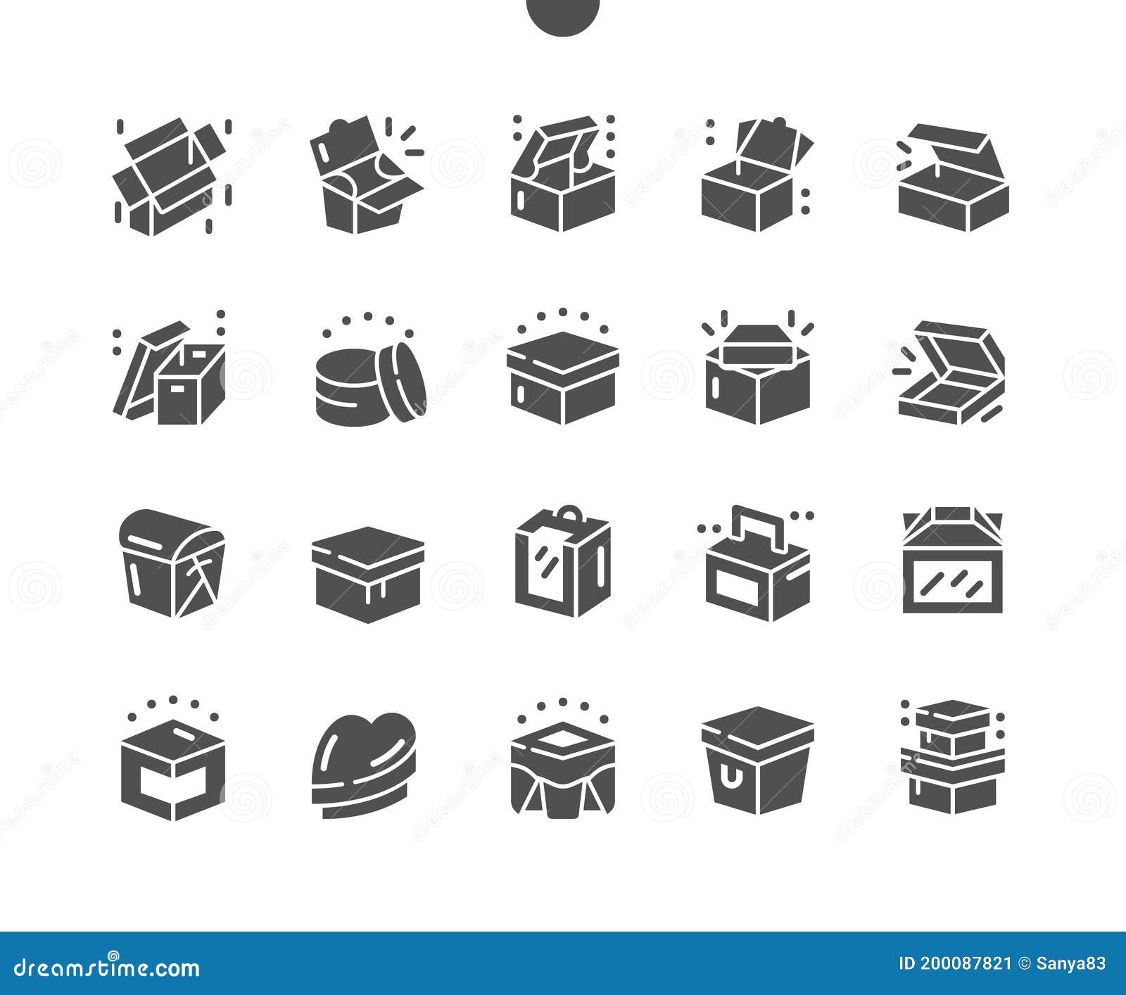 Carton Packaging Box. Delivery Packaging Open and Closed Box Stock ...