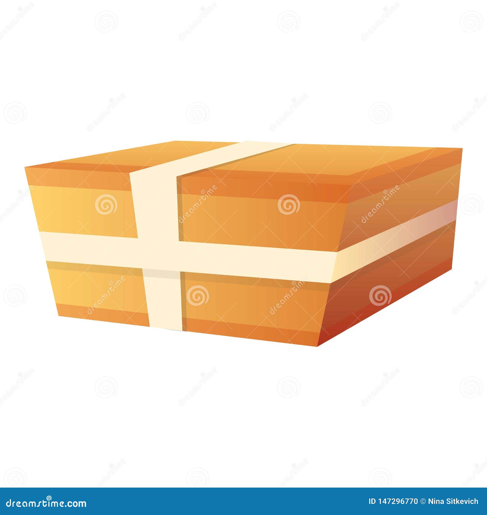 Carton Parcel Icon, Cartoon Style Stock Vector - Illustration of icon ...