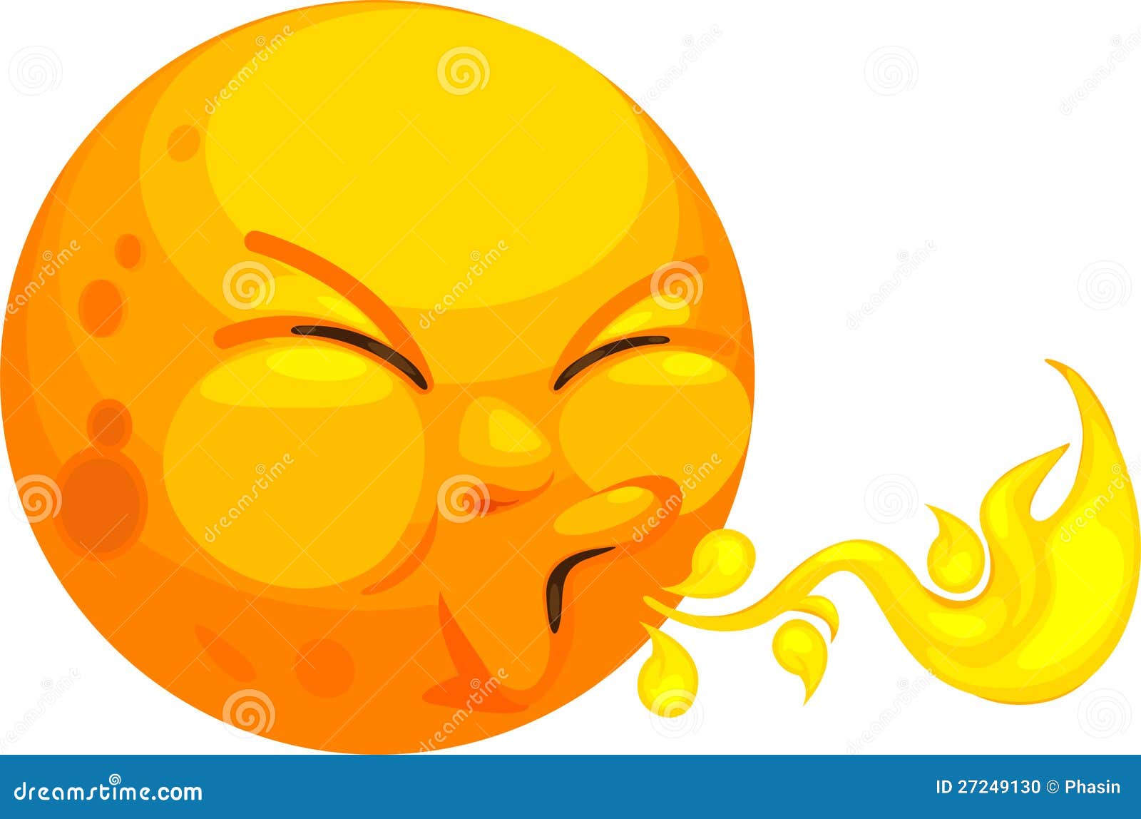 Blowing Sun Clip Art
