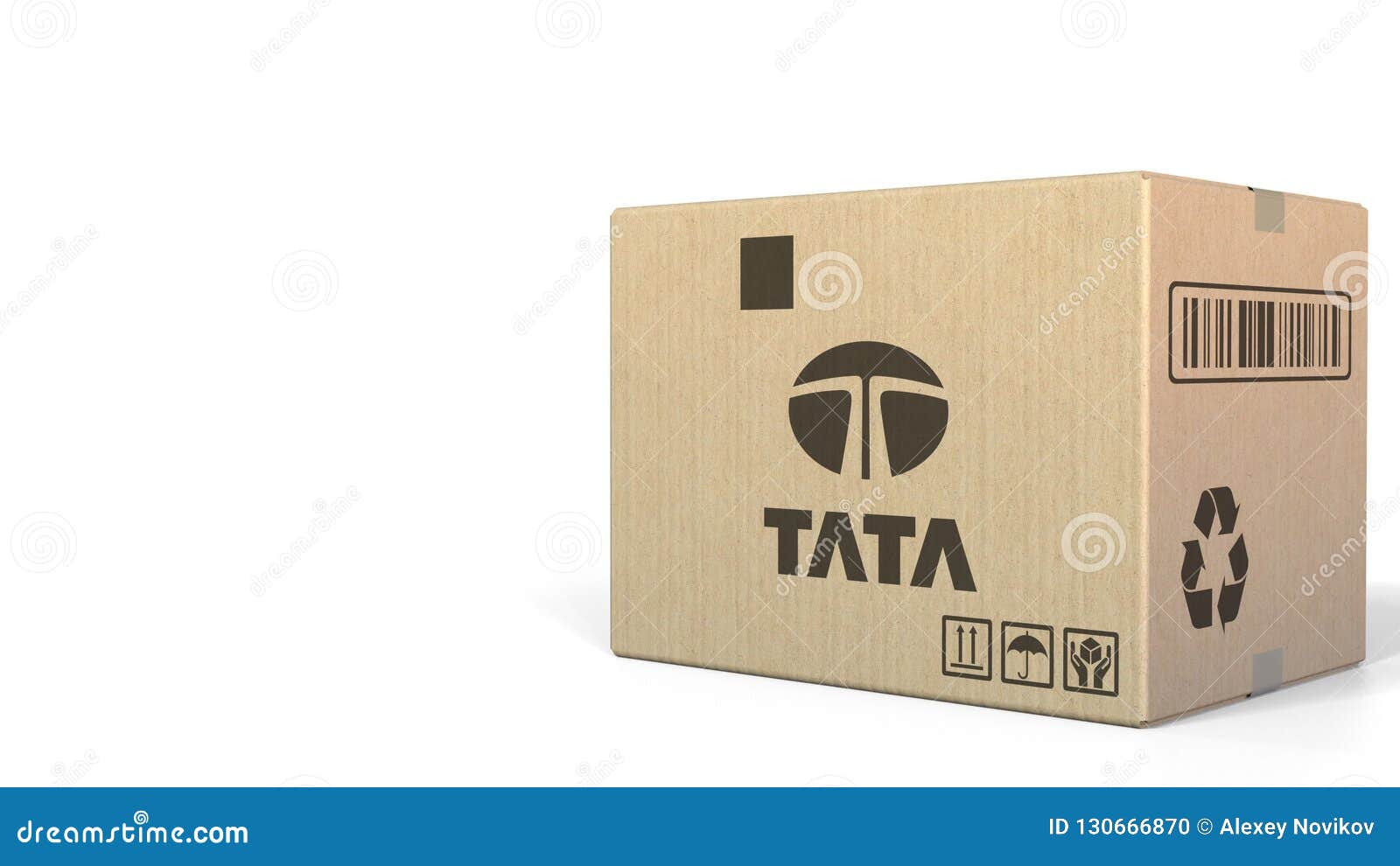 Carton with Tata Logo. Editorial 3D Rendering Editorial Image ...