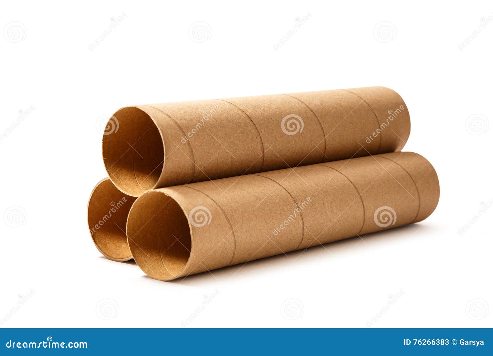 Carton Cylindrical Paper Roll Tube Or Pipe Full Completely Isolated On ...