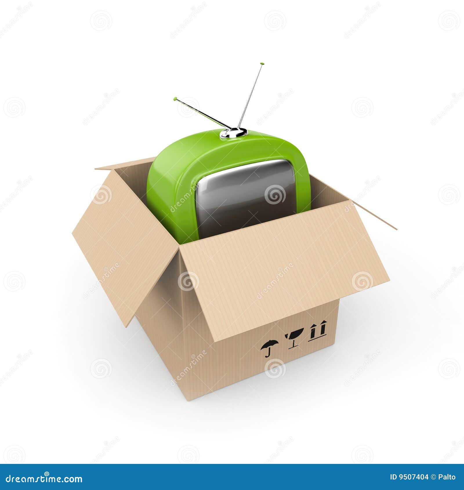 Carton TV de cadre illustration stock. Illustration du papier - 9507404