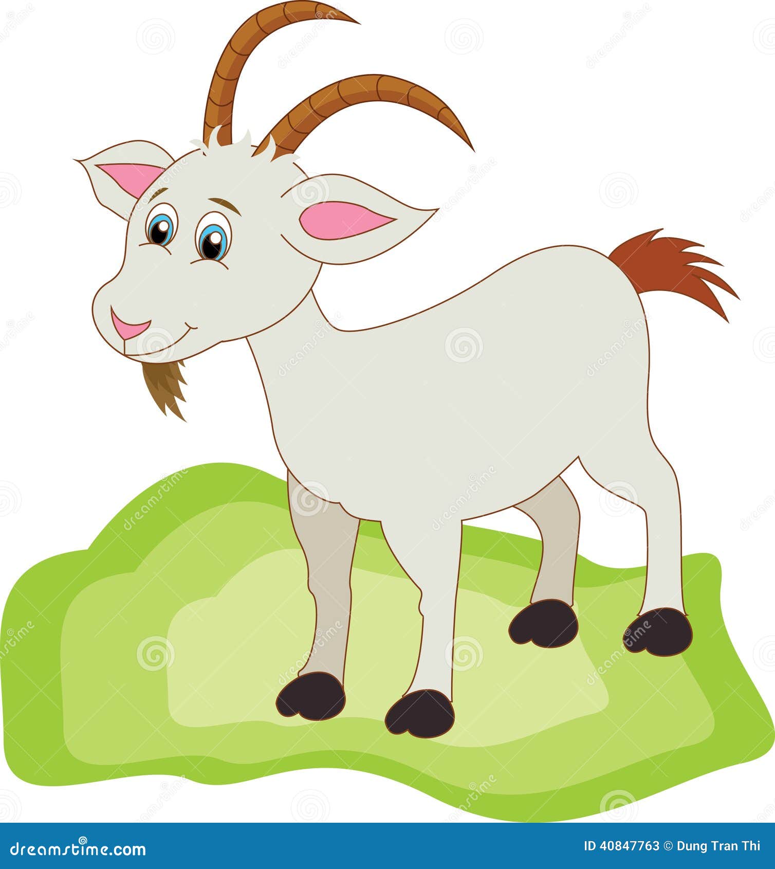 Cartone della capra illustrazione vettoriale. Illustrazione di bianco ...