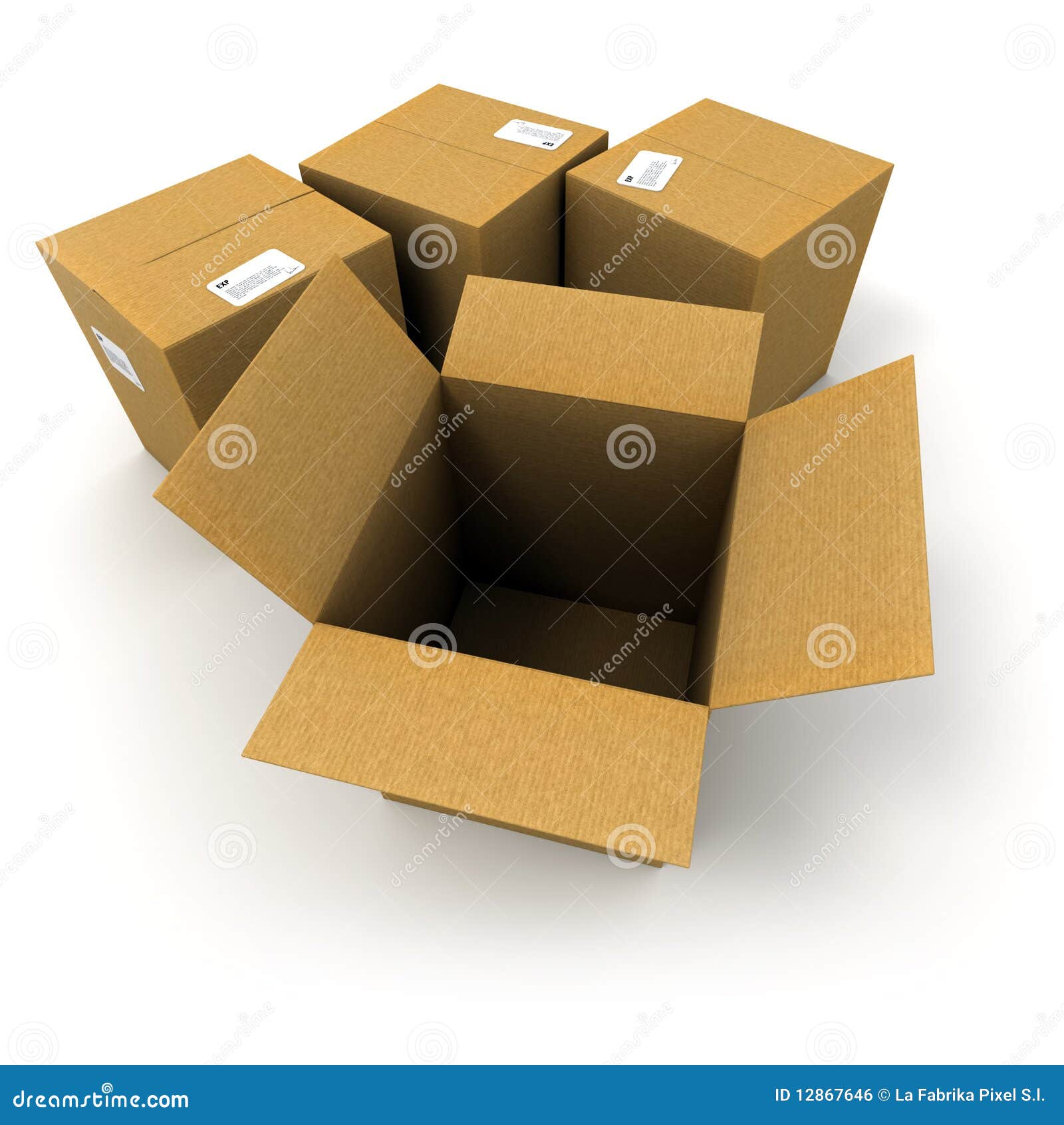 Cartons stock illustration. Illustration of conveyance - 12867646