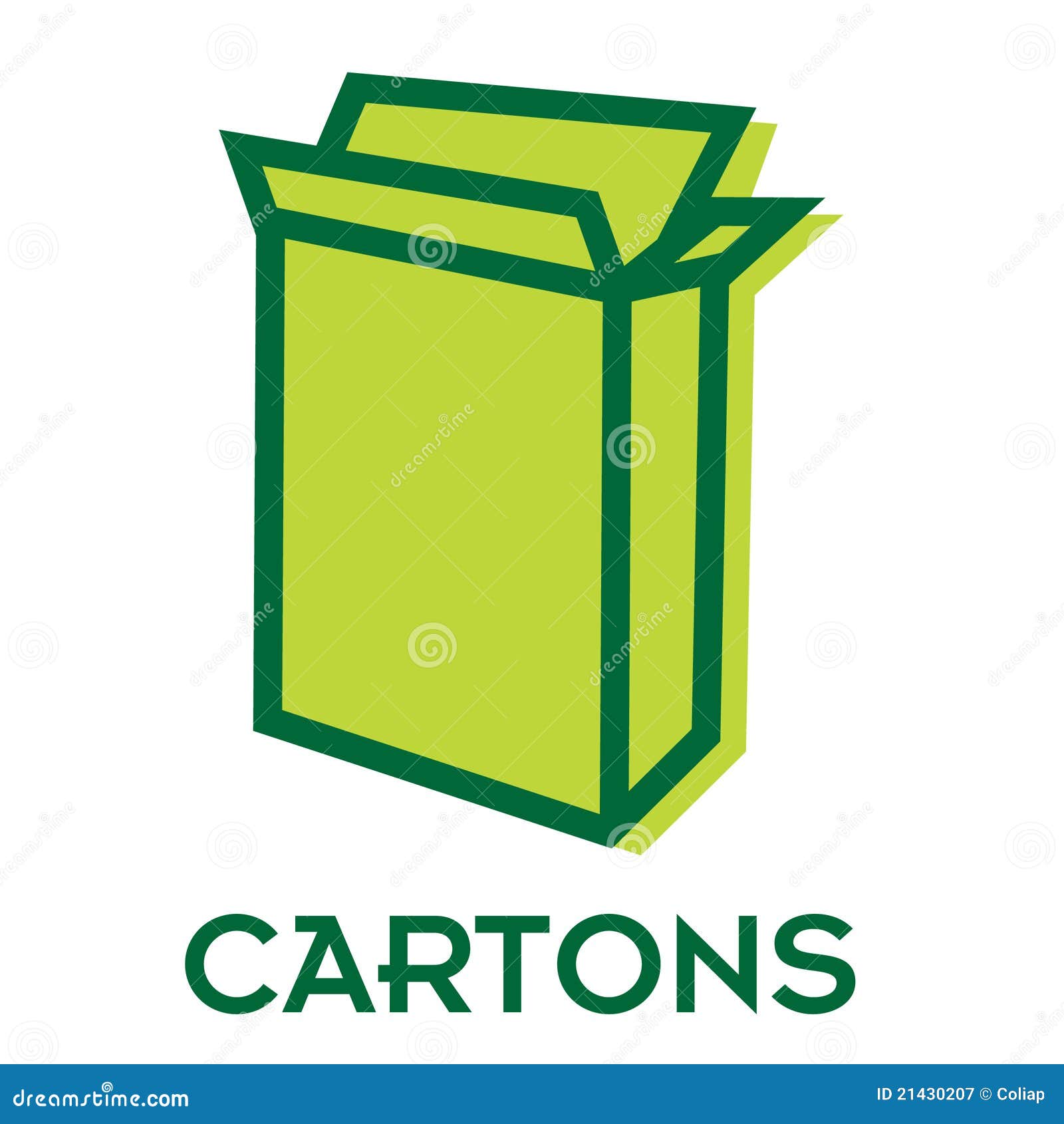 Cartons recycle sign stock vector. Illustration of cardboard - 21430207