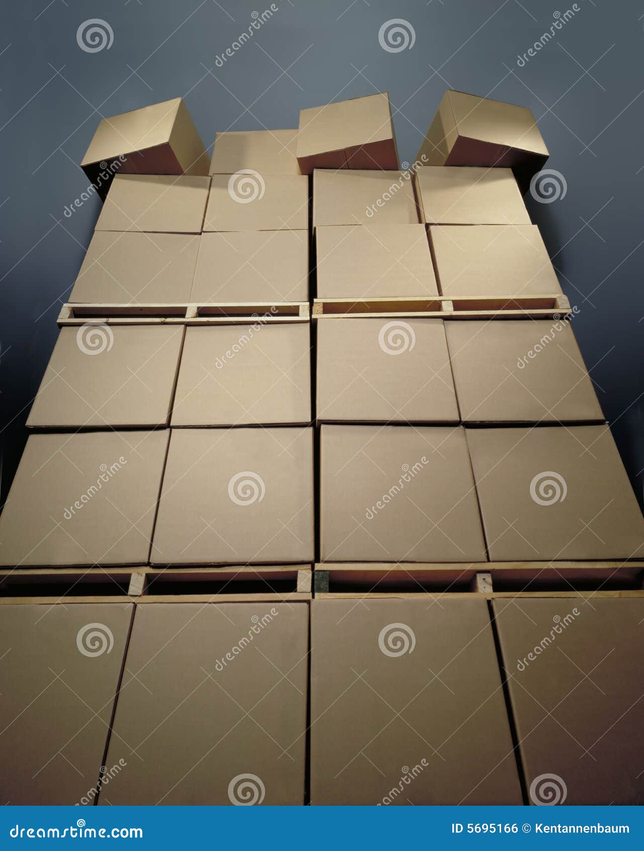 Cartons Stacked in Warehouse Stock Photo - Image of camera, objects ...