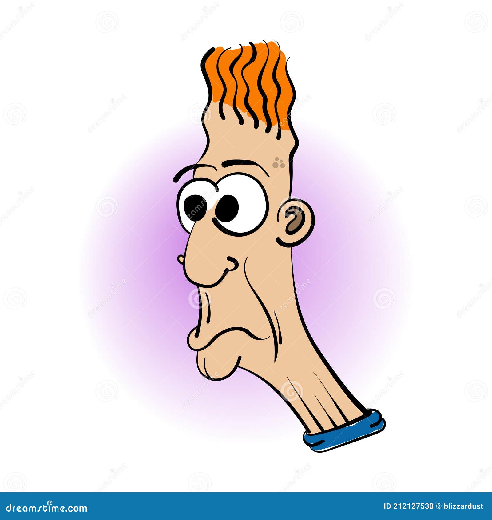 Male Cartoon Character with Orange Hair Stock Vector - Illustration of ...