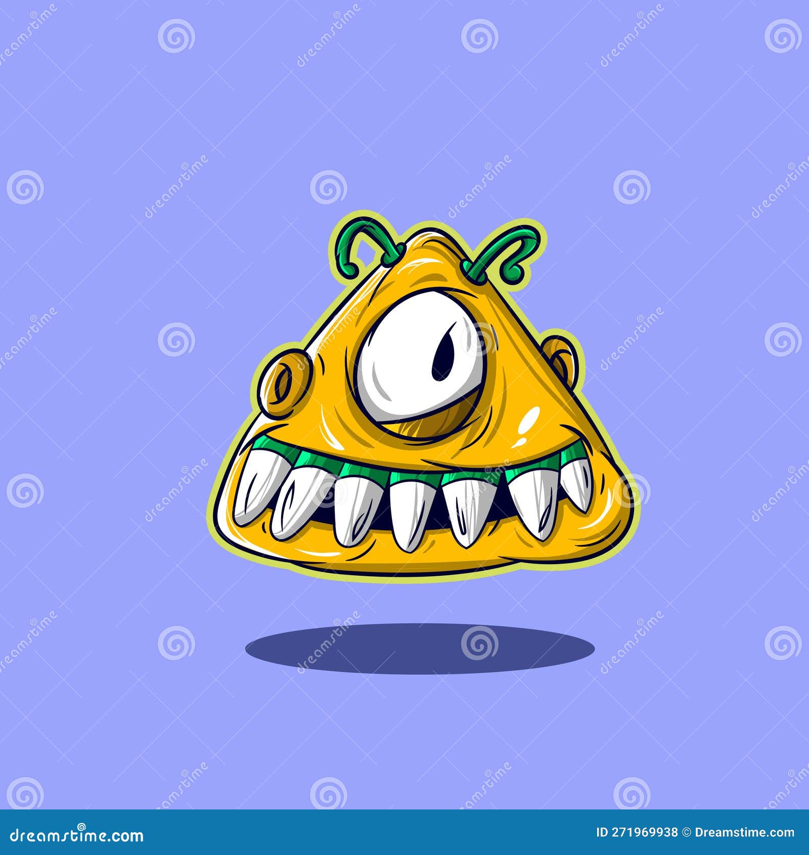 One Eye Monster Cartoon stock vector. Illustration of vector - 271969938