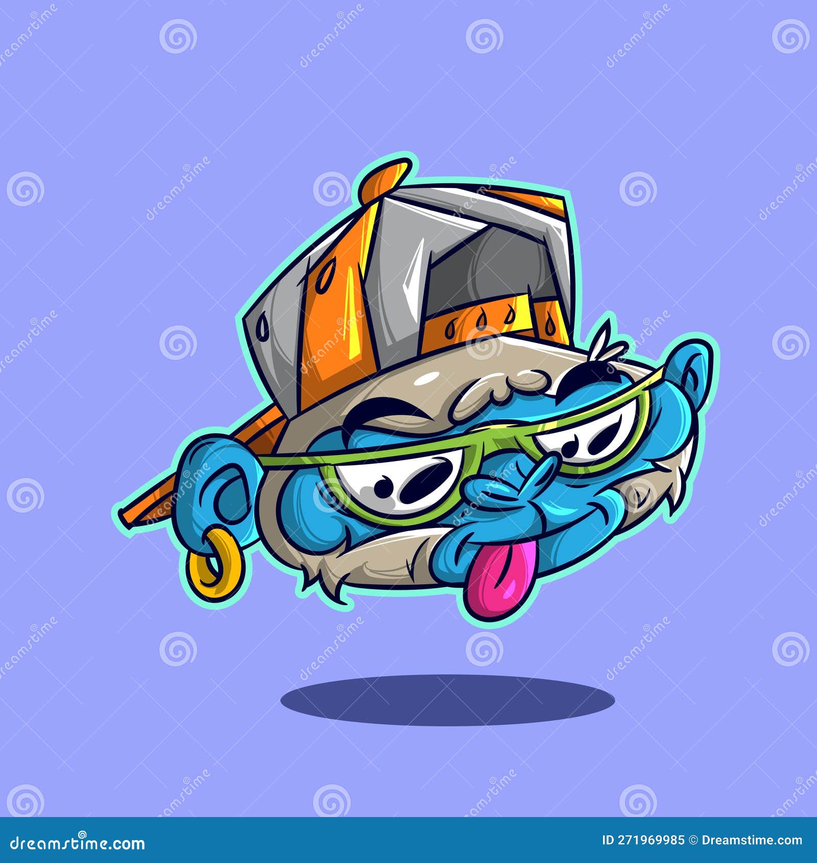 Monkey Monster Cartoon in Hat Stock Vector - Illustration of sketch ...