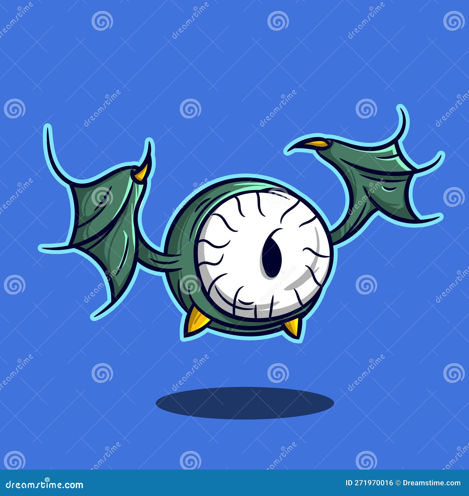 One Eye Bat Monster Cartoon Stock Vector - Illustration of cartoon ...
