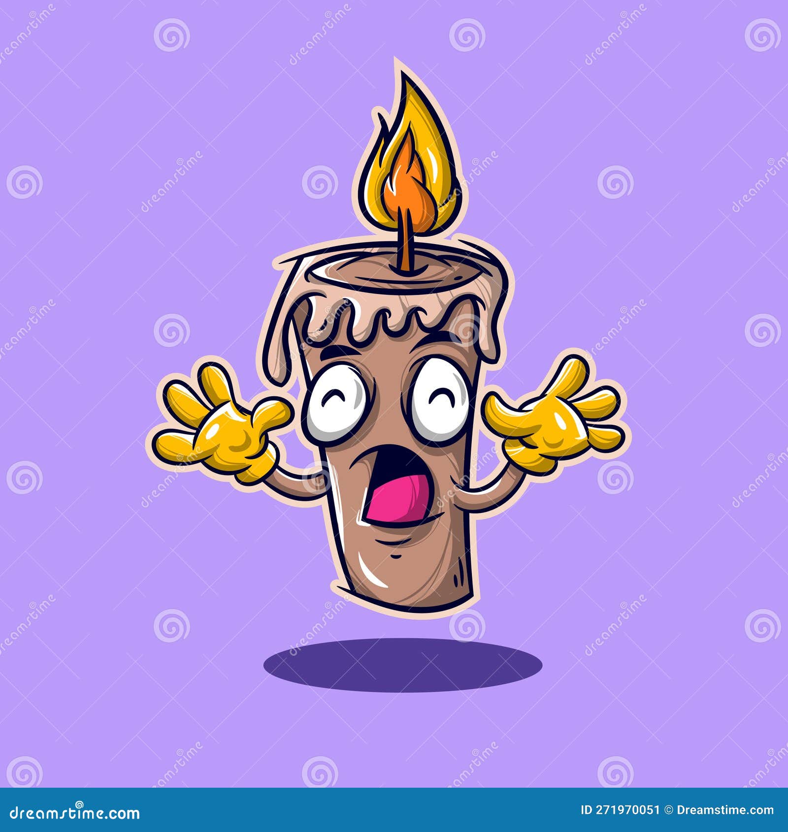 Candle Cartoon stock vector. Illustration of comics - 271970051