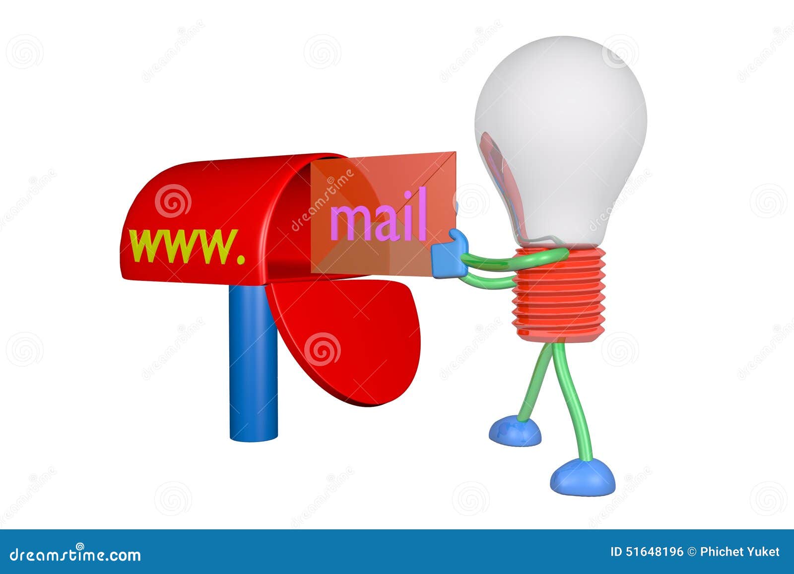 Cartoon illustration stock. Illustration du courrier - 51648196
