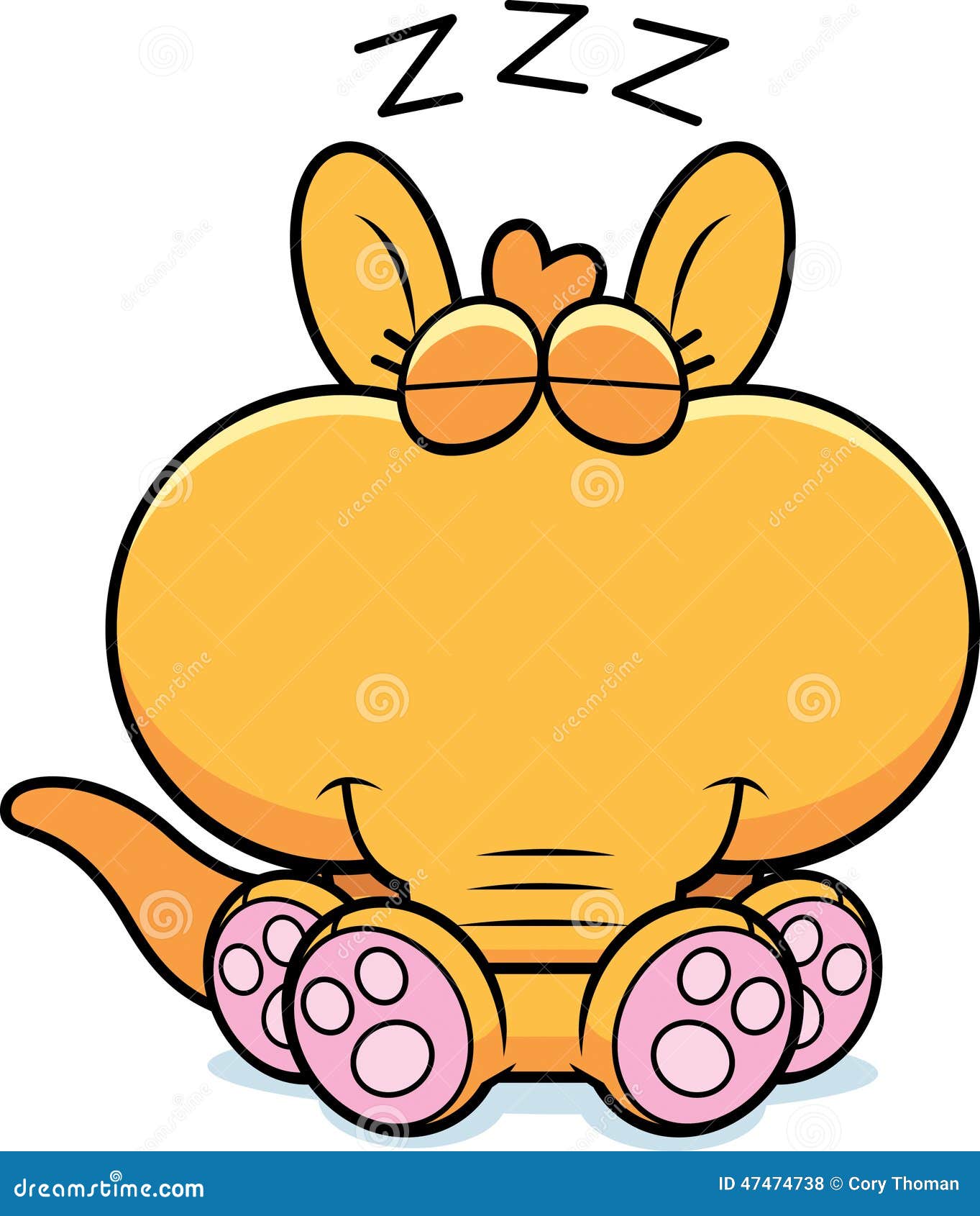 Cartoon Aardvark Napping stock vector. Illustration of happy - 47474738