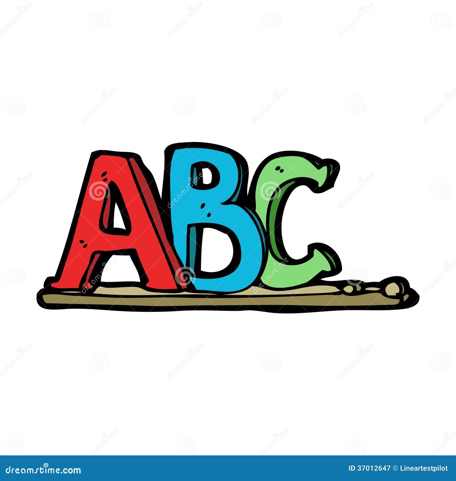 Cartoon ABC letters stock vector. Illustration of simple - 37012647