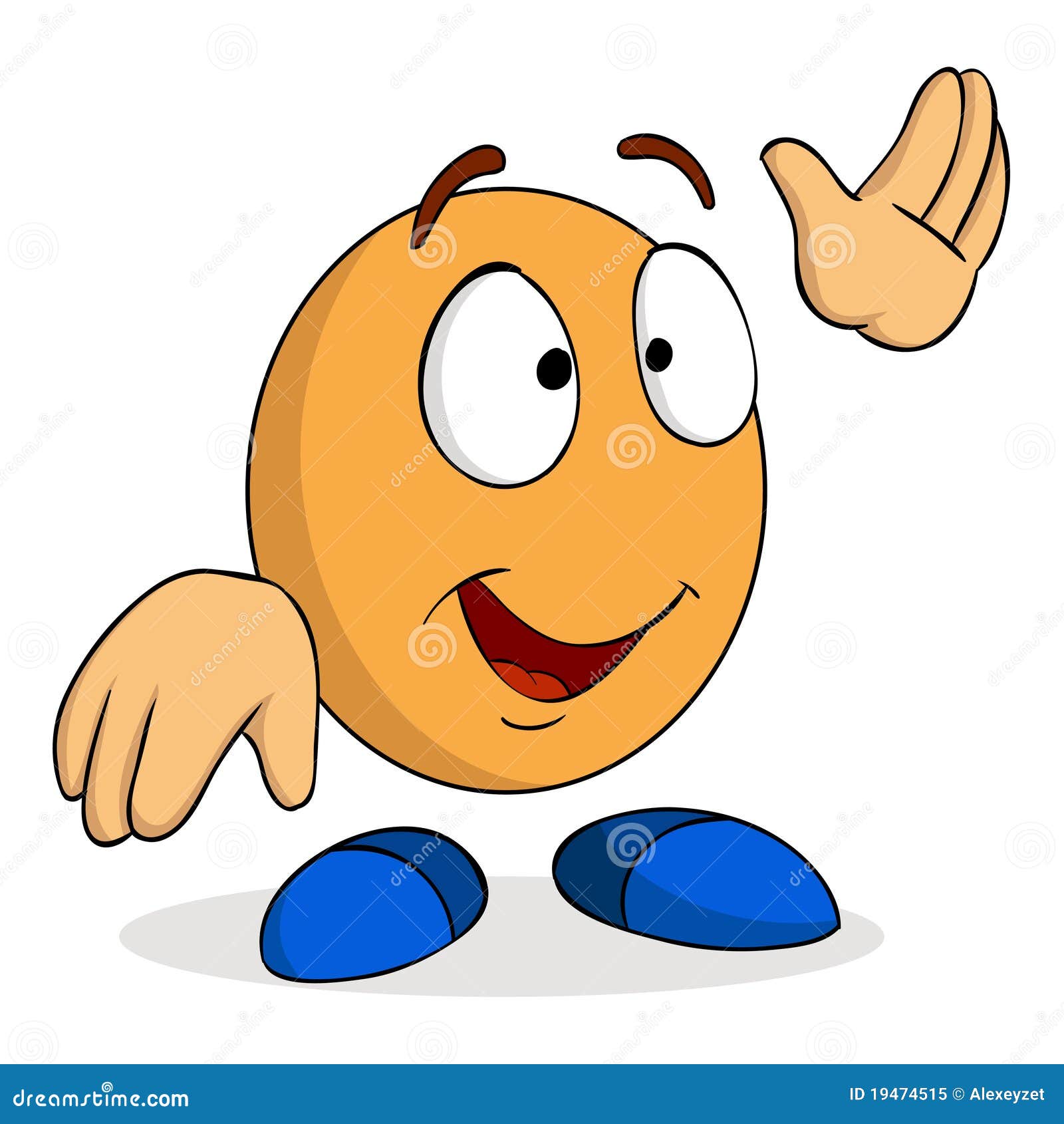 Cartoon Abstract Cute Character Greeting Stock Vector - Illustration of ...