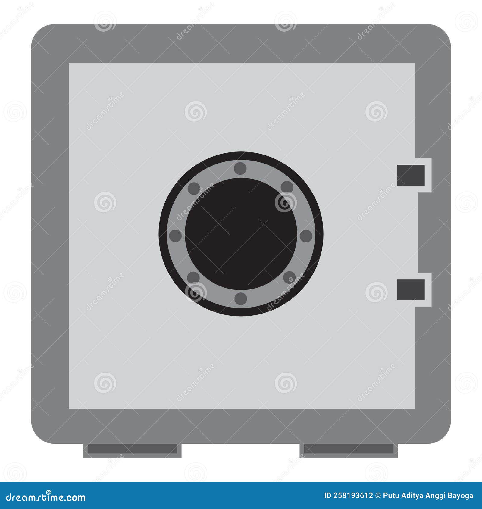 Cartoon safe stock vector. Illustration of icon, finance - 258193612