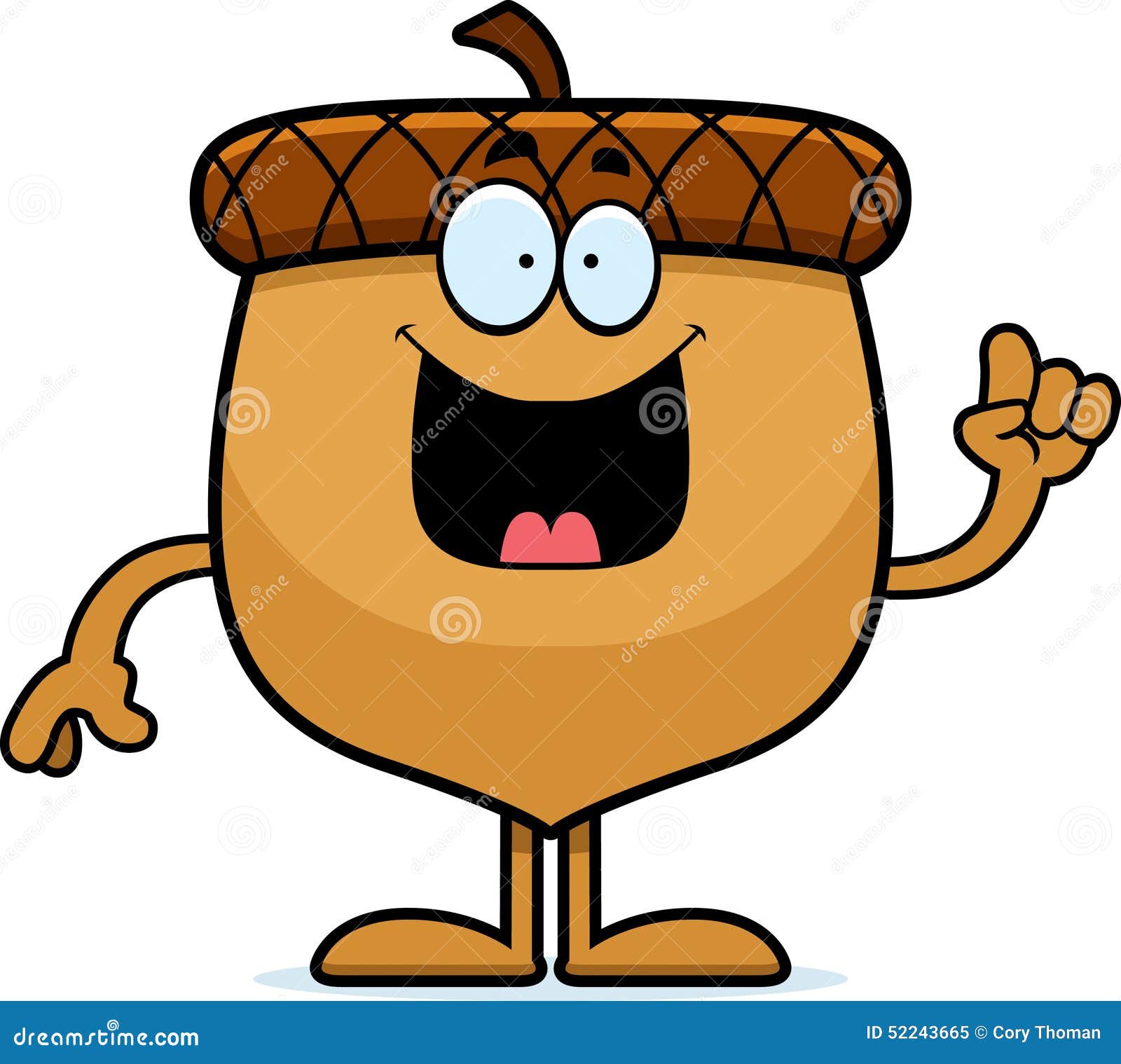 Cartoon Acorn Idea stock vector. Illustration of vector - 52243665