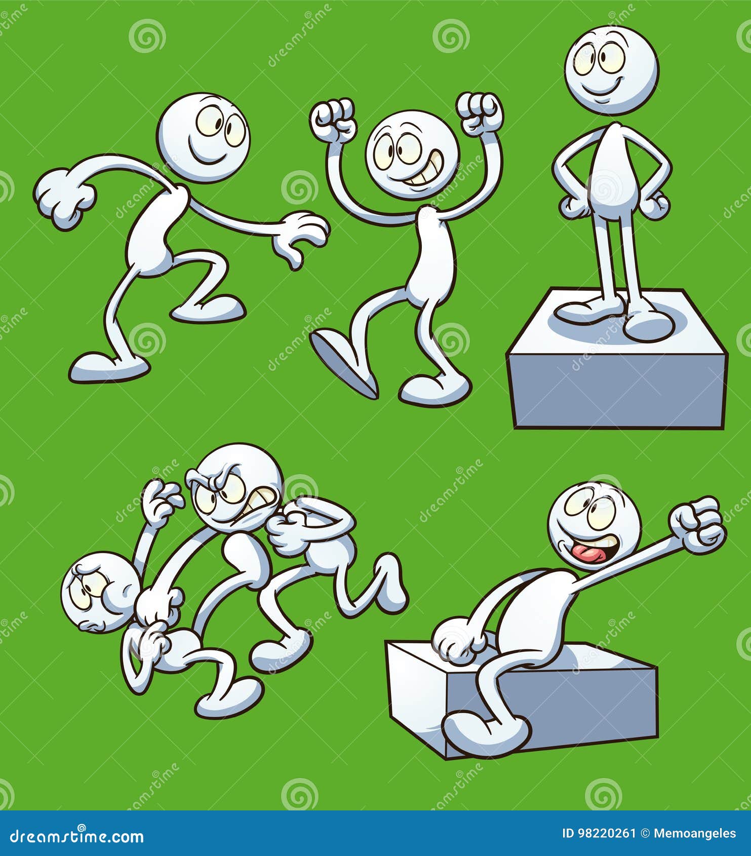 Cartoon_actions ilustração do vetor. Ilustração de cartoon - 98220261