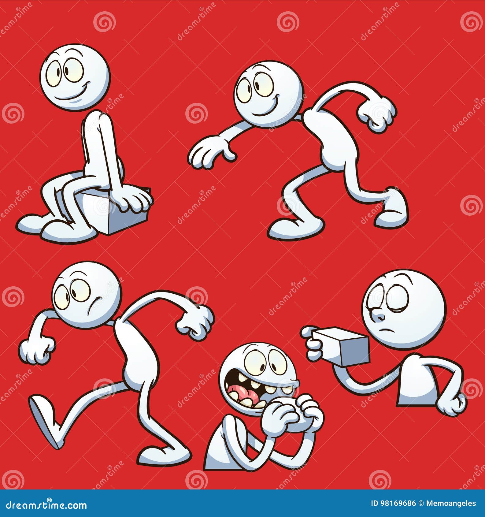 Cartoon Actions Vector Illustration | CartoonDealer.com #98115506