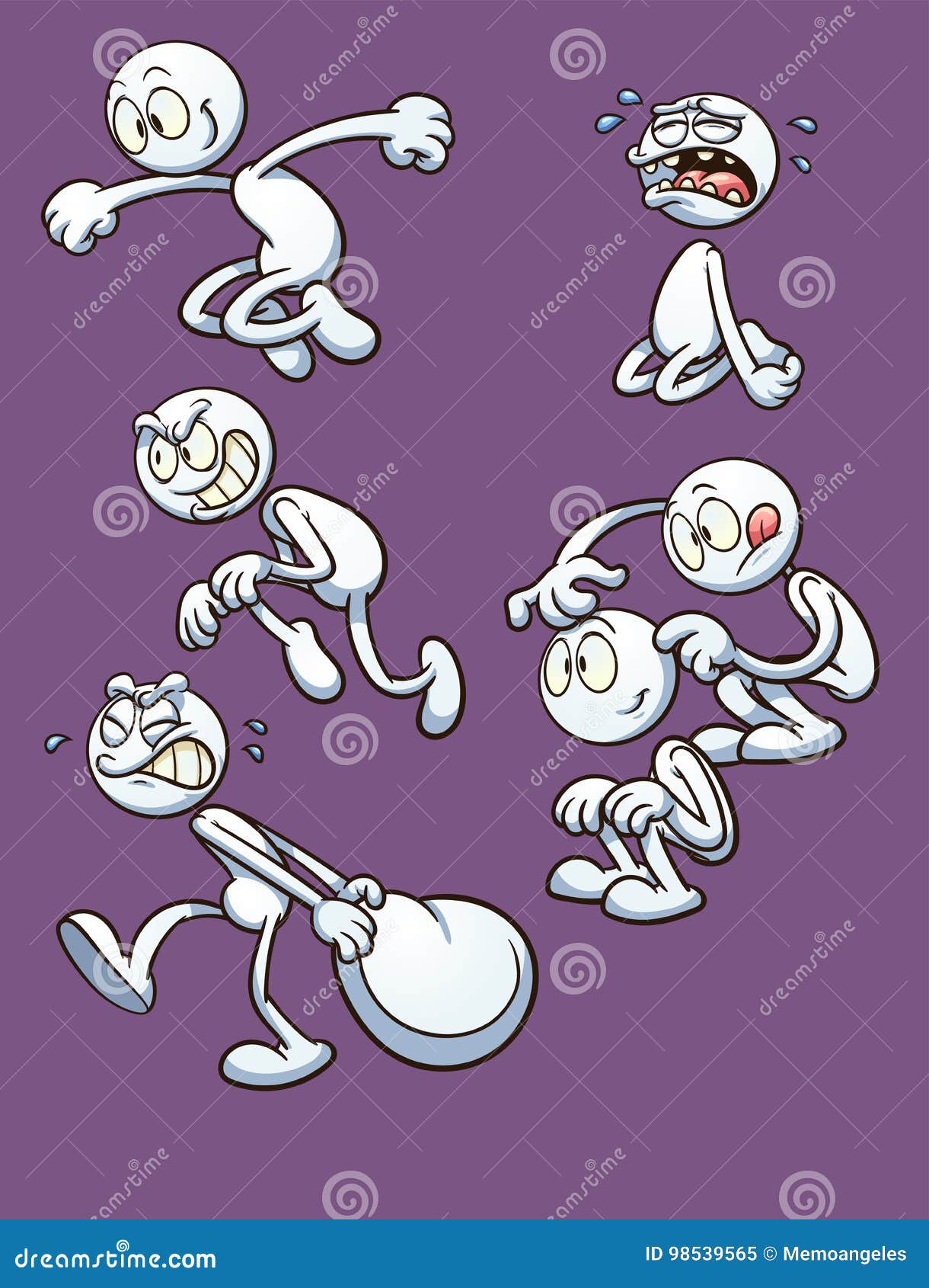 Cartoon actions stock vector. Illustration of vector - 98539565