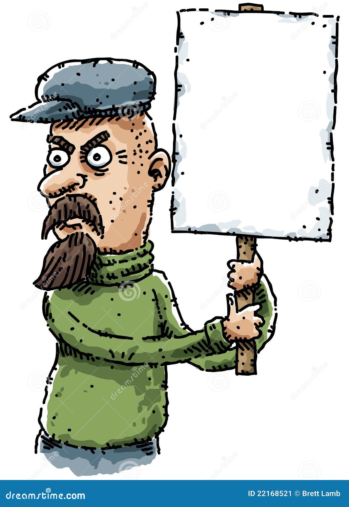 Cartoon Activist stock illustration. Illustration of communist - 22168521