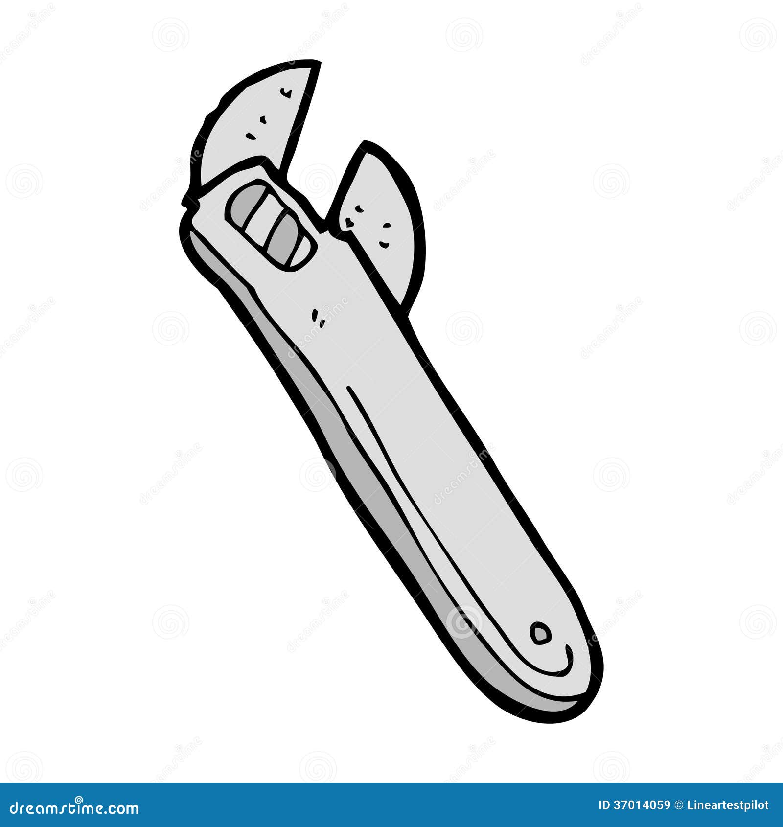 Cartoon adjustable spanner stock vector. Illustration of spanner - 37014059