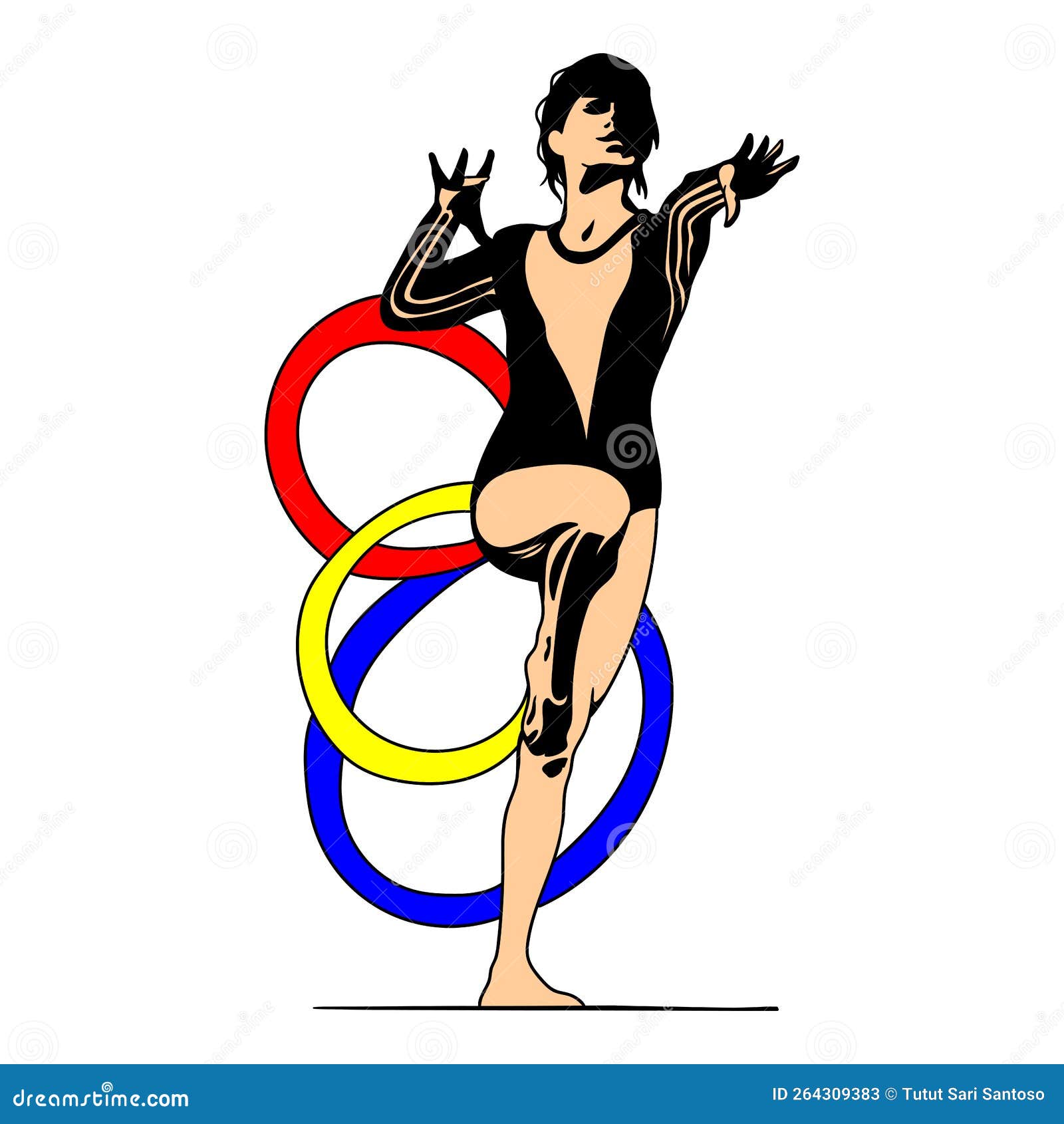 Aerobic stock vector. Illustration of icon, vector, flat - 264309383