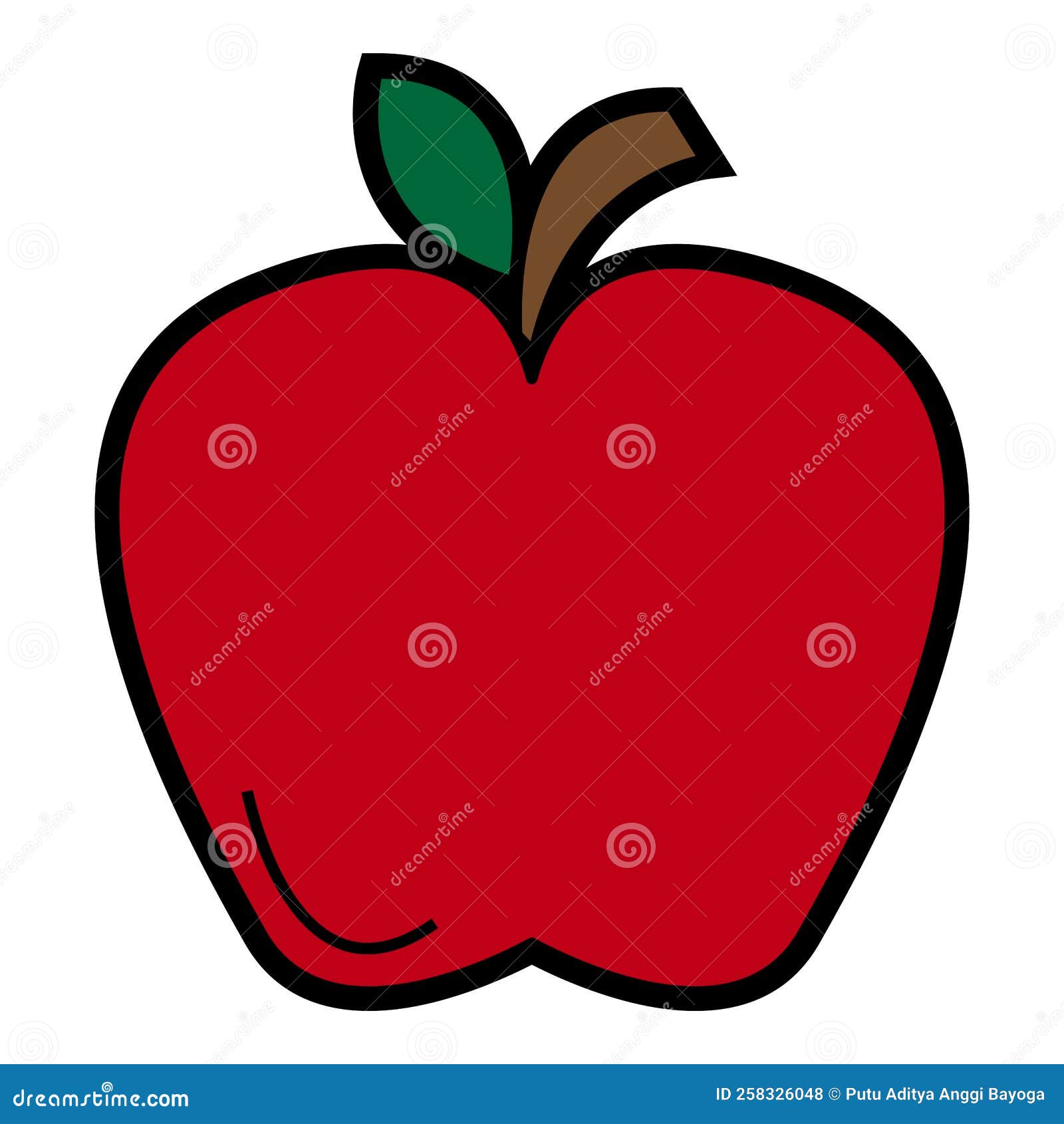 Cartoon apple stock vector. Illustration of design, vector - 258326048