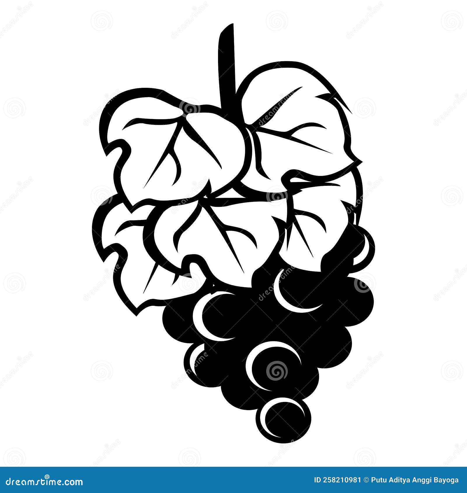 Cartoon grape stock vector. Illustration of design, icon - 258210981