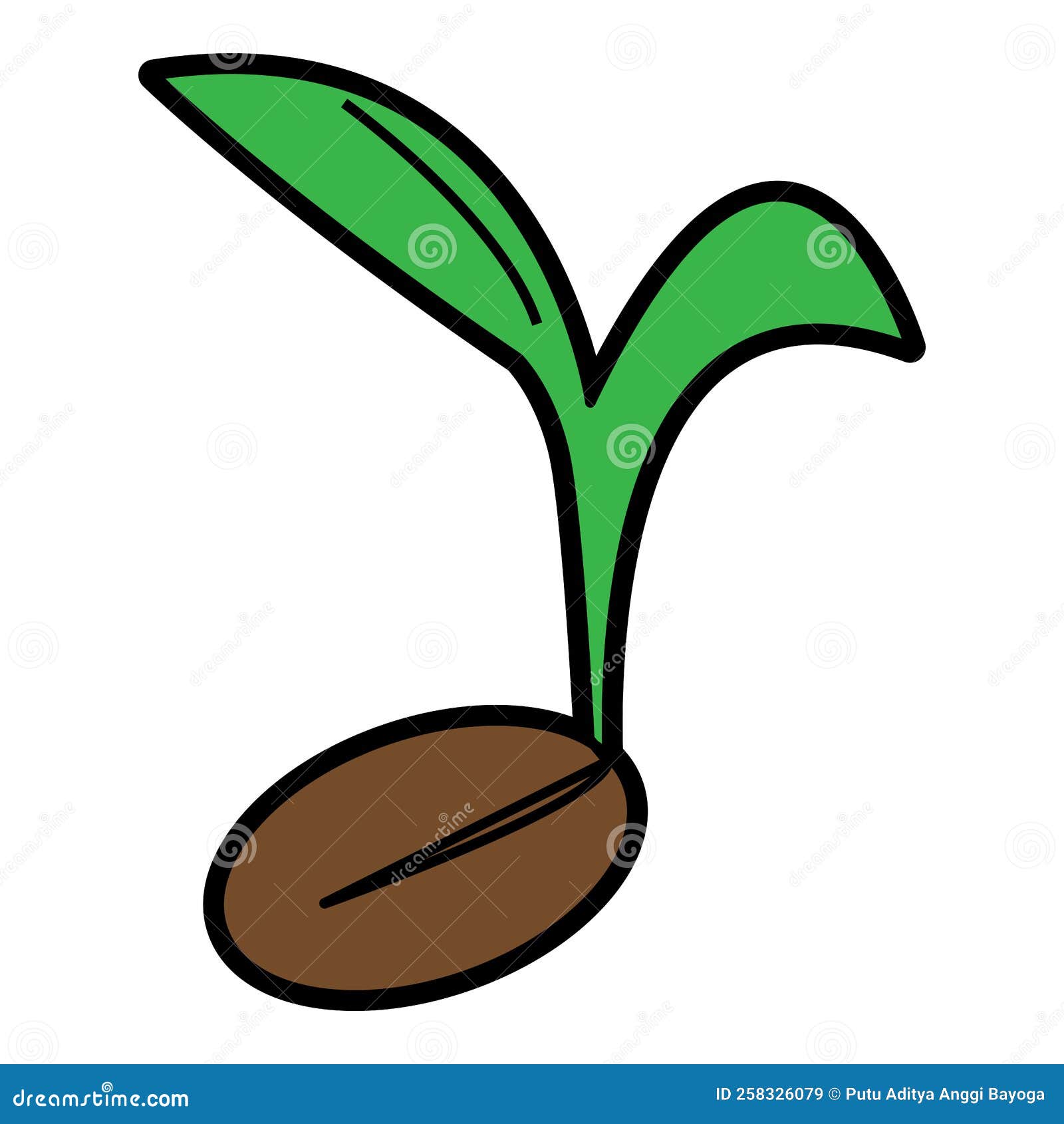 Cartoon sprout stock vector. Illustration of agriculture - 258326079