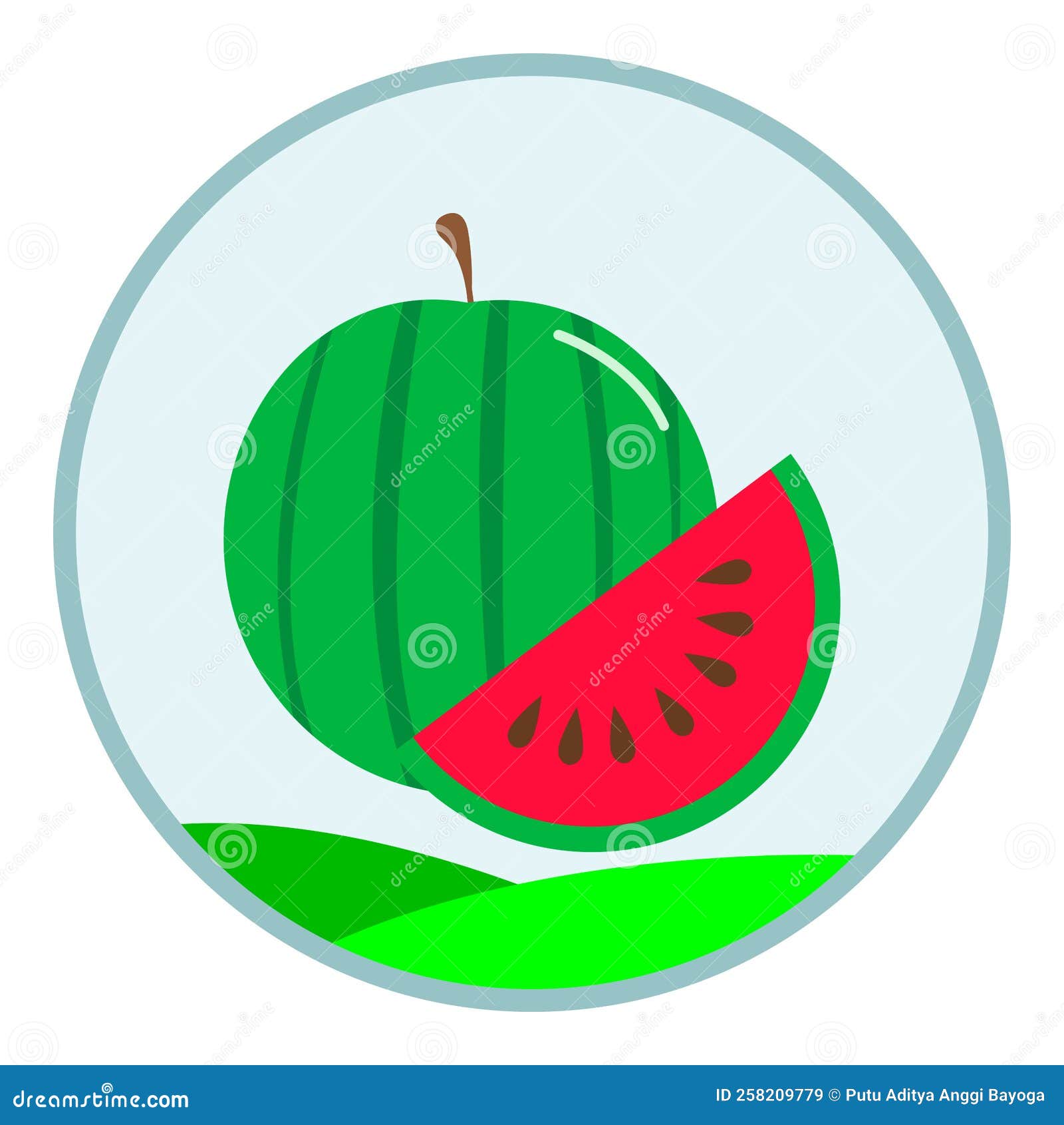 Cartoon watermelon stock vector. Illustration of cartoon - 258209779