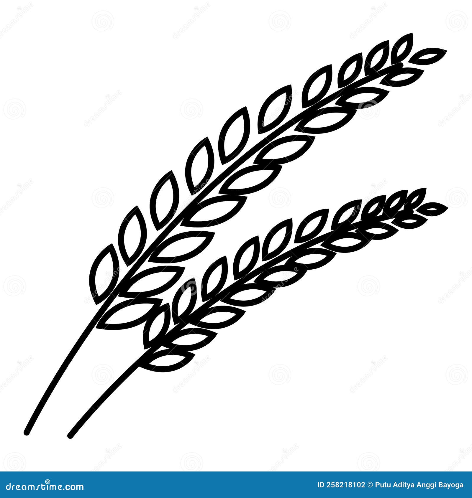 Cartoon paddy stock vector. Illustration of flat, vector - 258218102