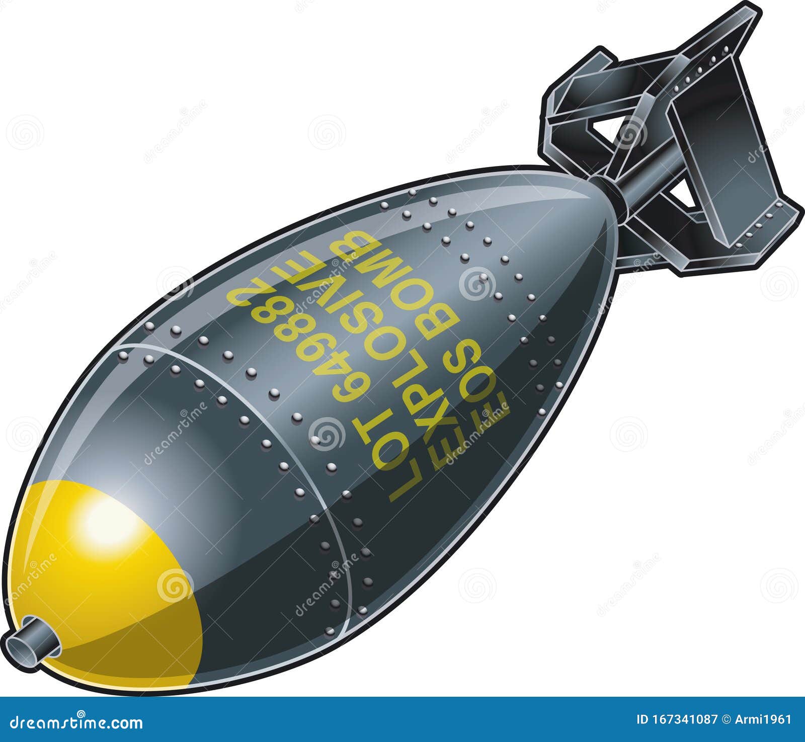 Cartoon air bomb stock vector. Illustration of commando - 167341087