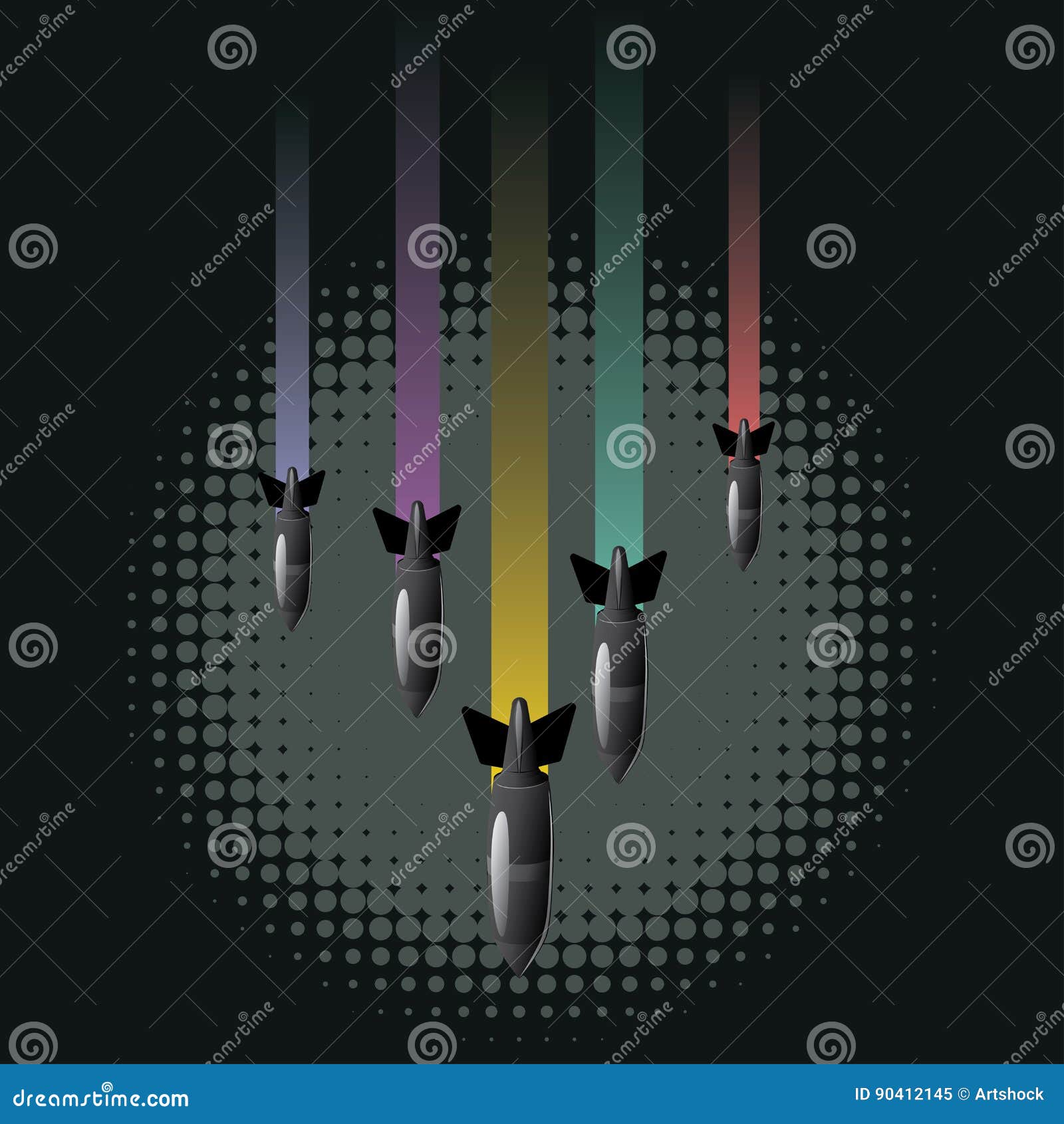Cartoon Air Bomb stock vector. Illustration of weapon - 90412145