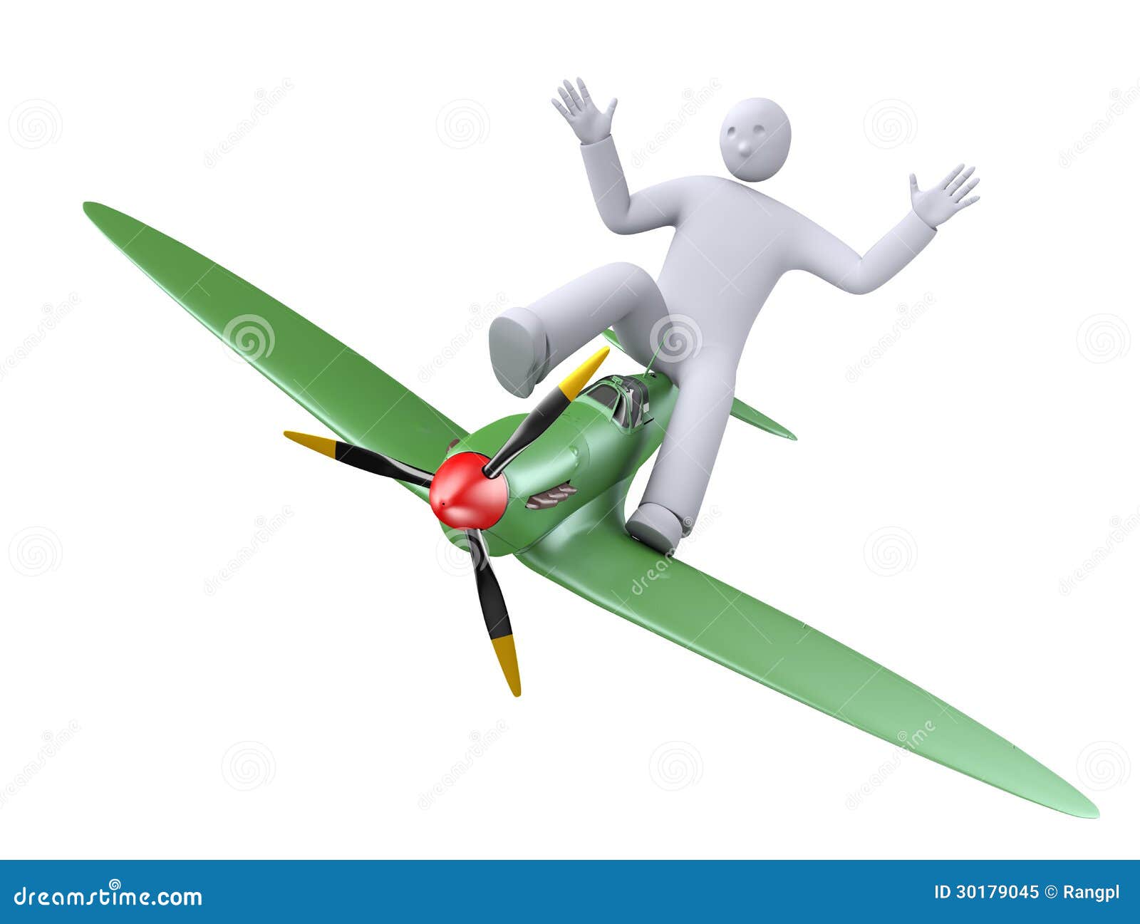 Cartoon airplane flying stock illustration. Illustration of isolated ...