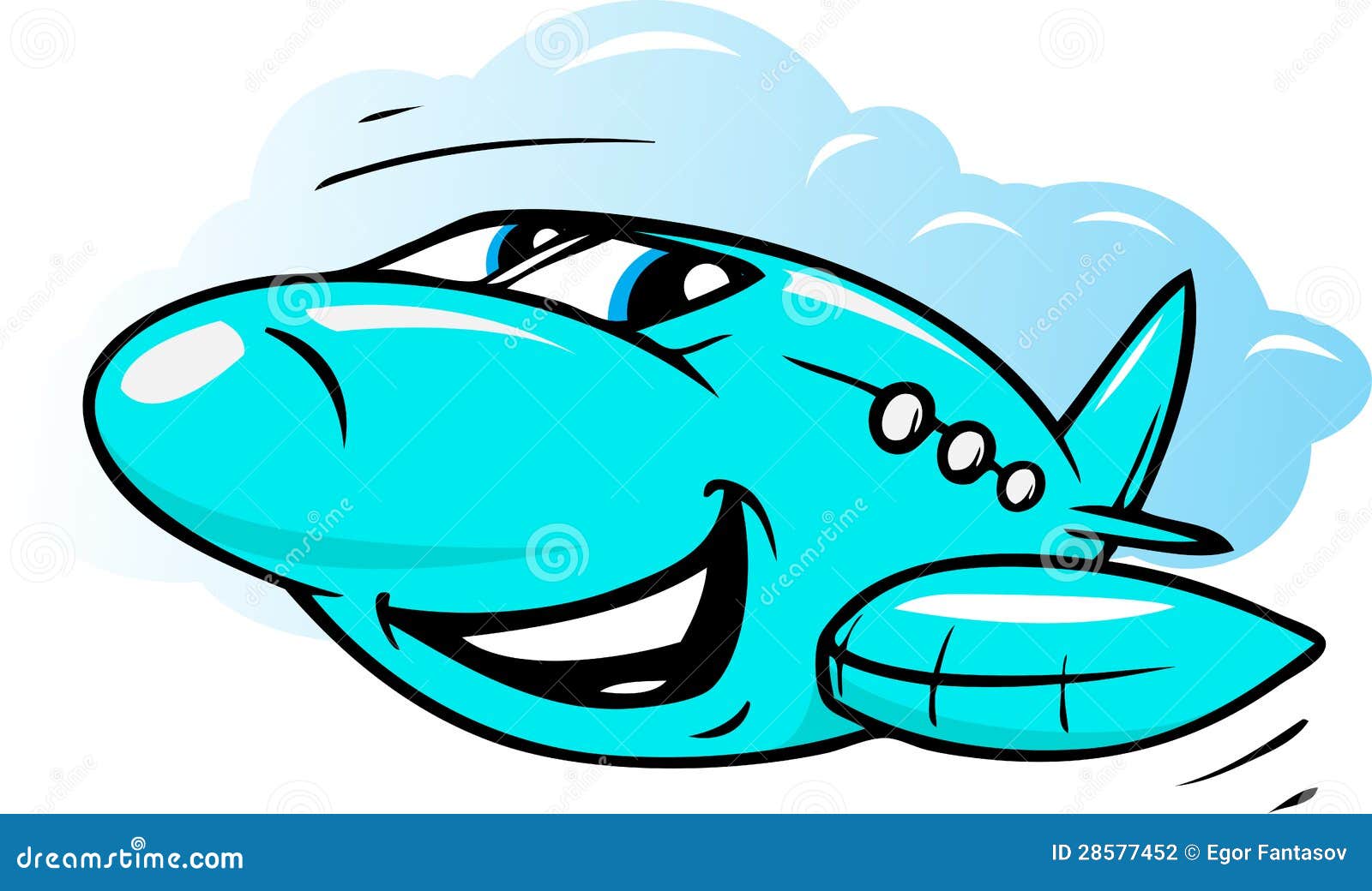 Cartoon airplane stock vector. Illustration of transport - 28577452