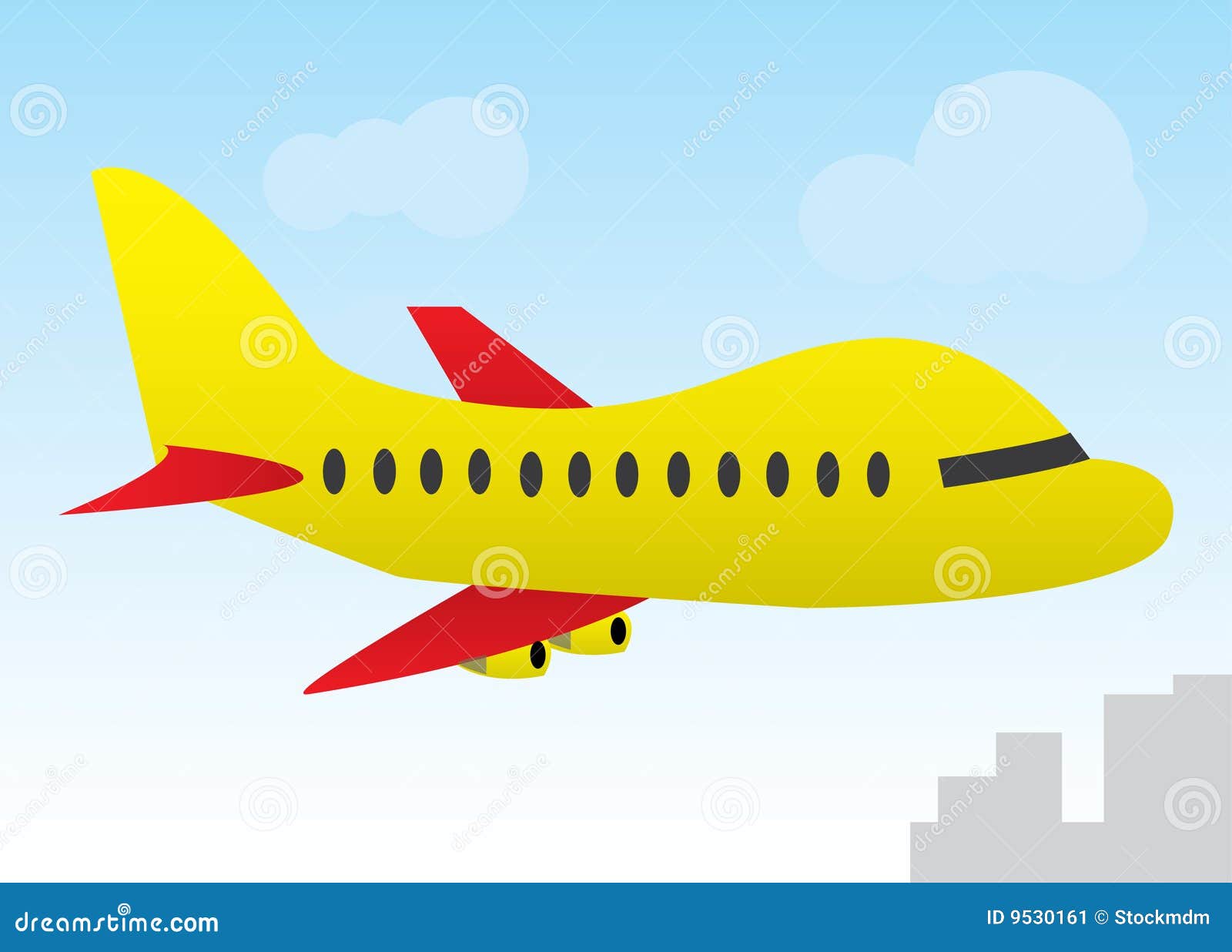 Cartoon Airplane Stock Image | CartoonDealer.com #9530161