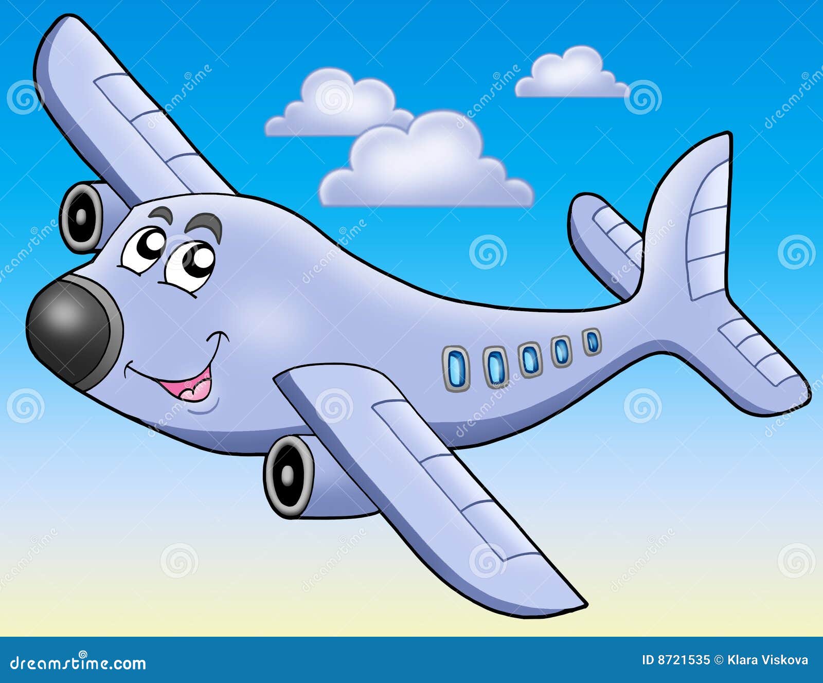 Plane Flying Cartoon