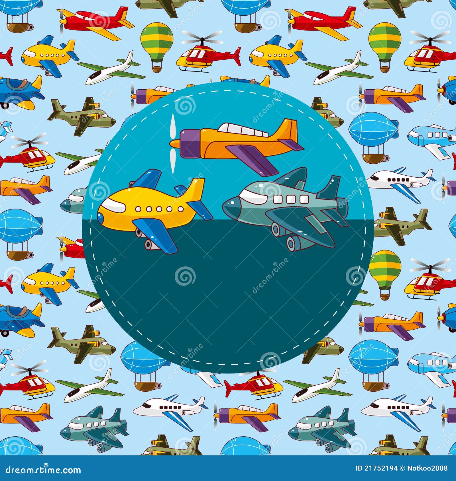 Cartoon Airplane Card Vector Illustration | CartoonDealer.com #21752194