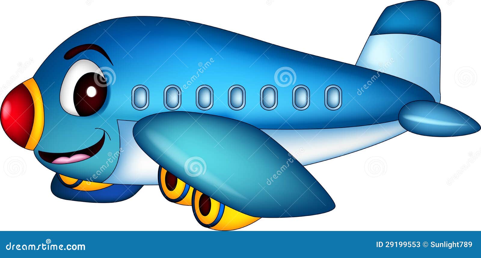 Cartoon Airplane Flying Stock Photos - Image: 29199553