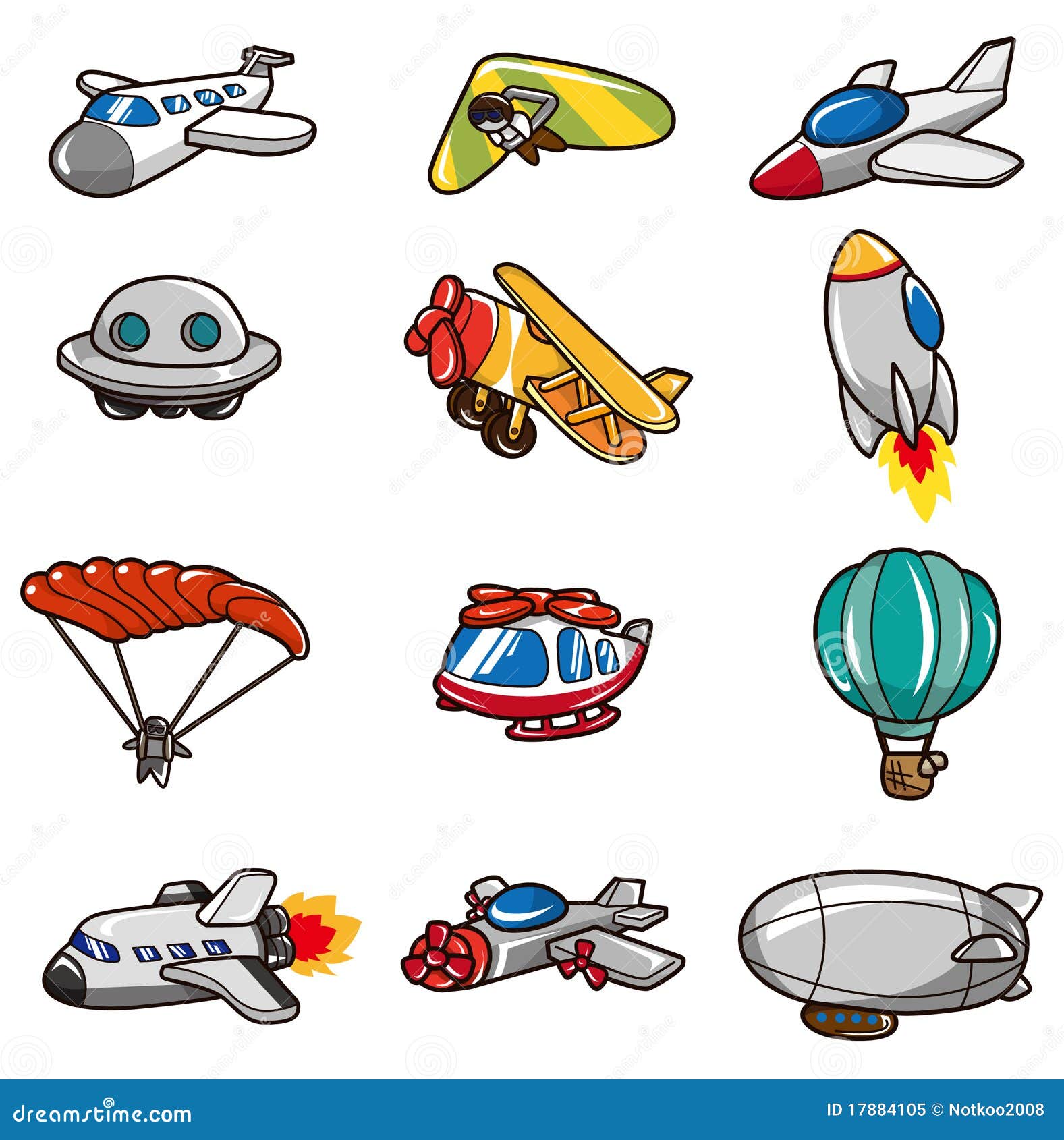 Cartoon Airplane Icon Stock Image | CartoonDealer.com #17884105