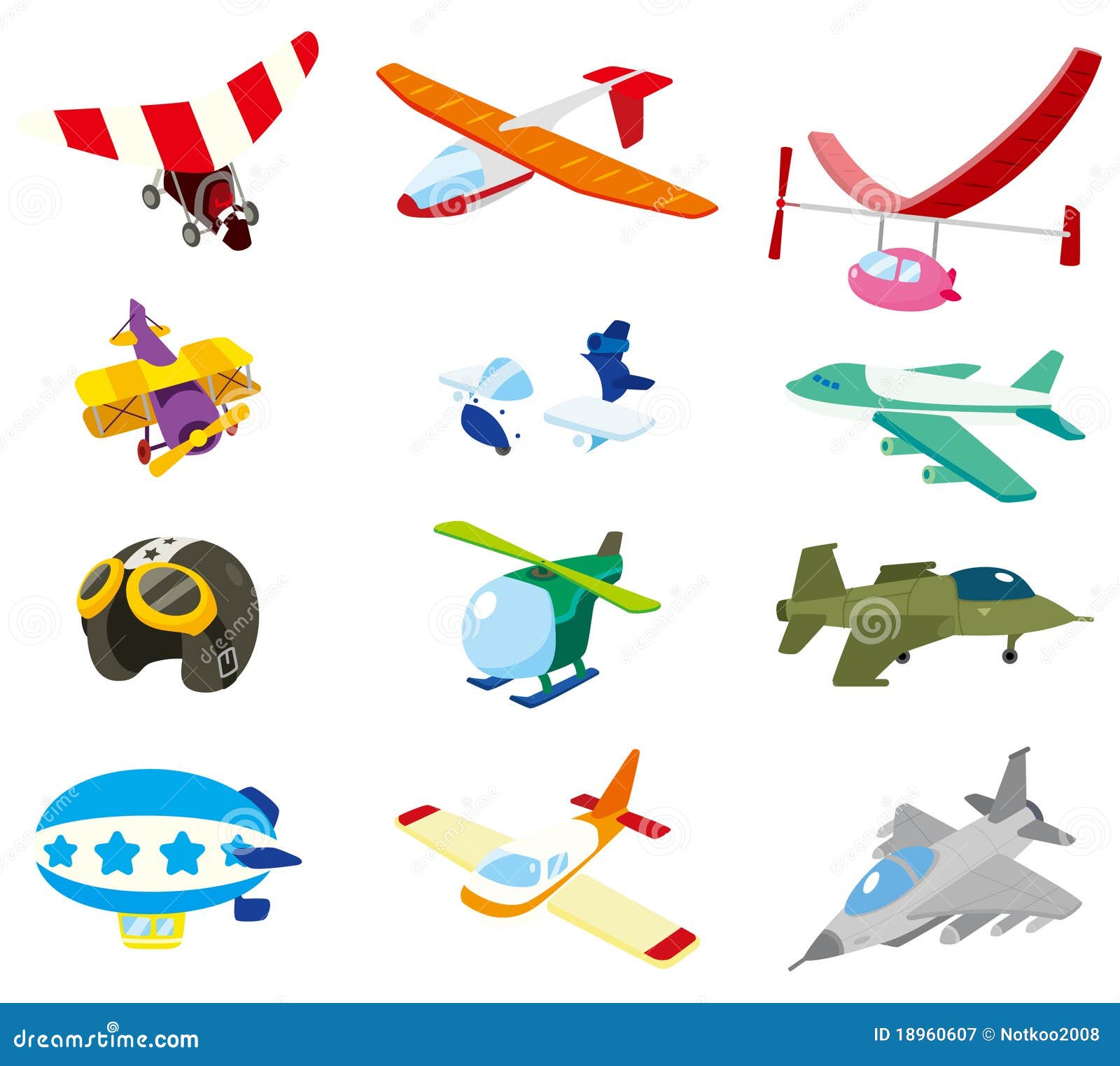 Cartoon airplane icon stock vector. Illustration of doodle - 18960607