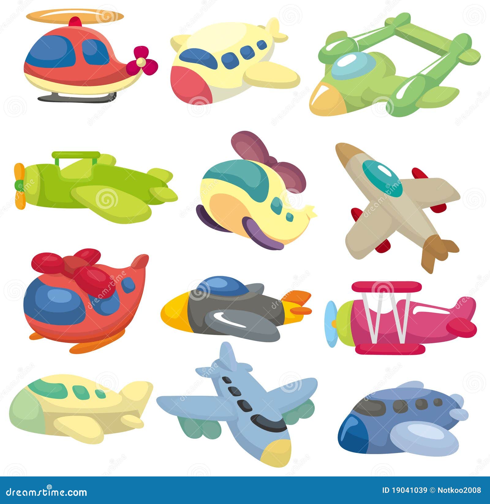 Cartoon airplane icon stock vector. Illustration of rise - 19041039