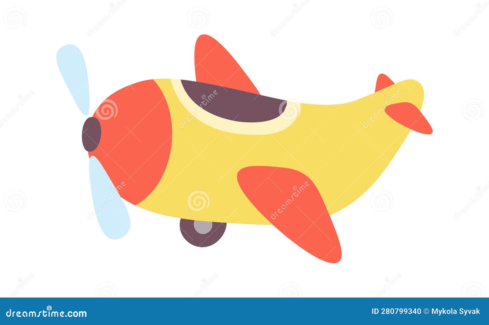 Cartoon Airplane Vehicle stock vector. Illustration of vehicle - 280799340