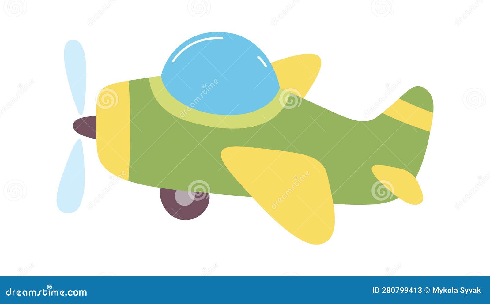 Cartoon Airplane Vehicle stock vector. Illustration of background ...