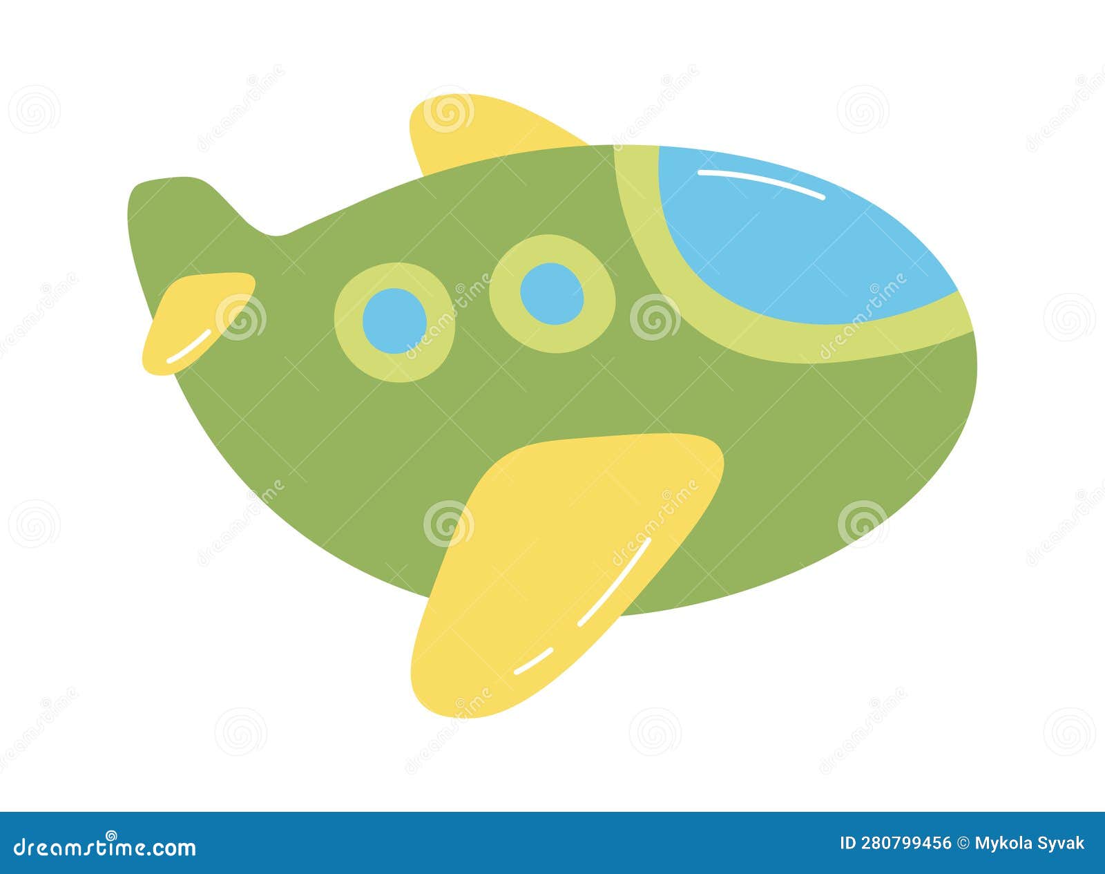 Cartoon Airplane Vehicle stock vector. Illustration of plane - 280799456
