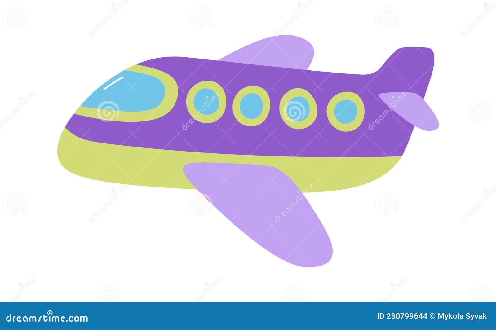 Cartoon Airplane Vehicle stock vector. Illustration of aircraft - 280799644